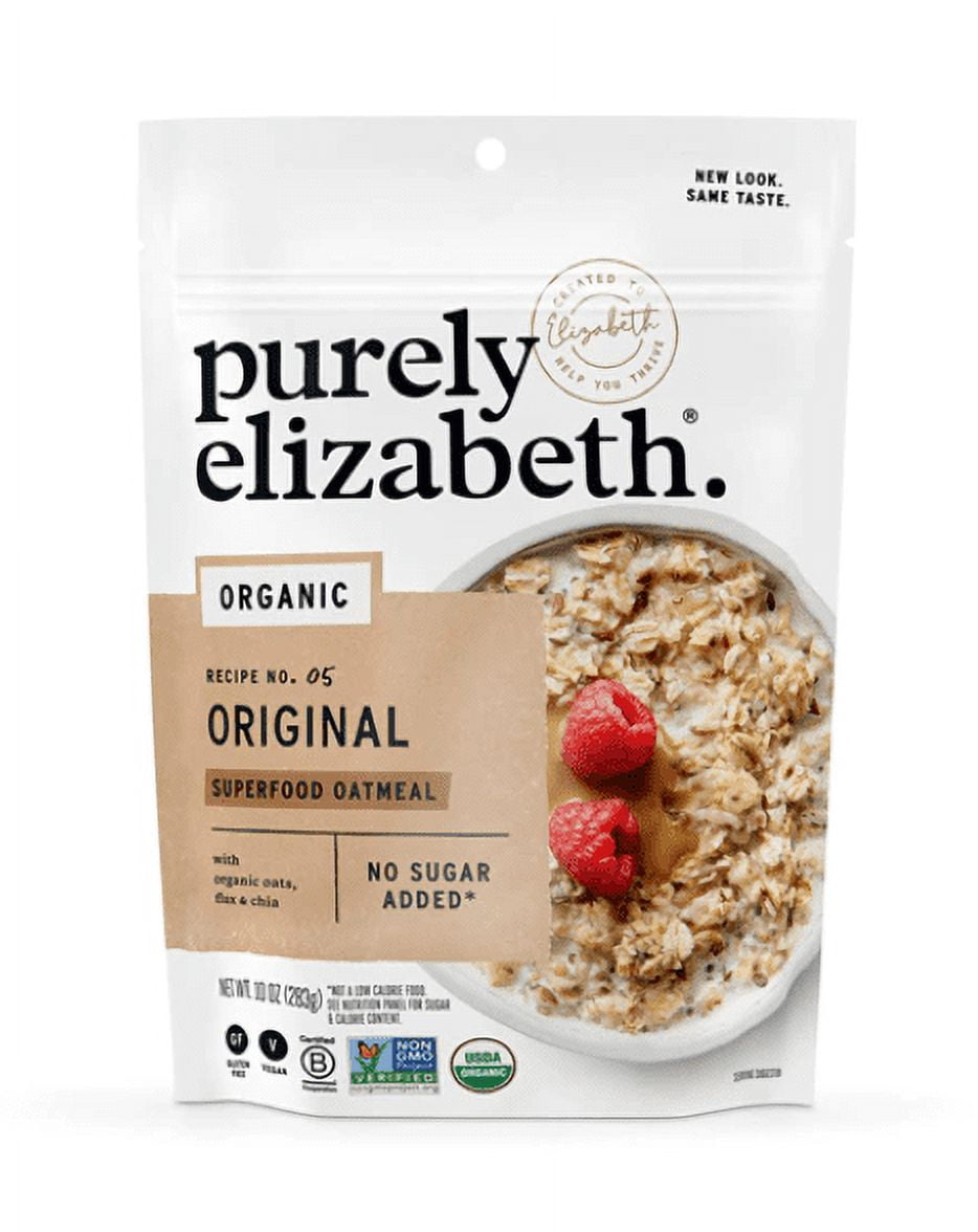 Purely Elizabeth Superfood Oats Oatmeal Original - 10 oz, Pack of 2 ...