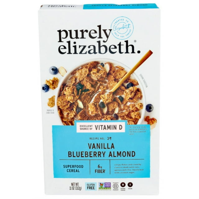 Purely Elizabeth Superfood Cereal - Vanilla Blueberry Almond with Oats ...