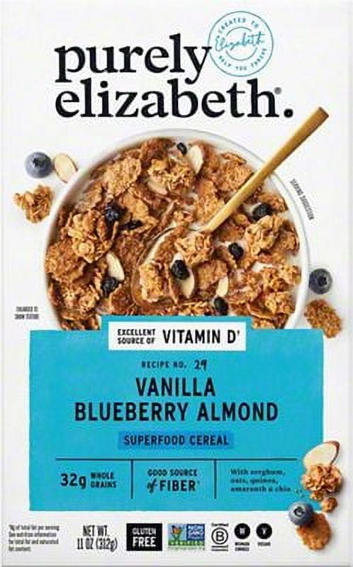 Purely Elizabeth Vanilla Blueberry Almond Cereal, 11 oz - Walmart.com