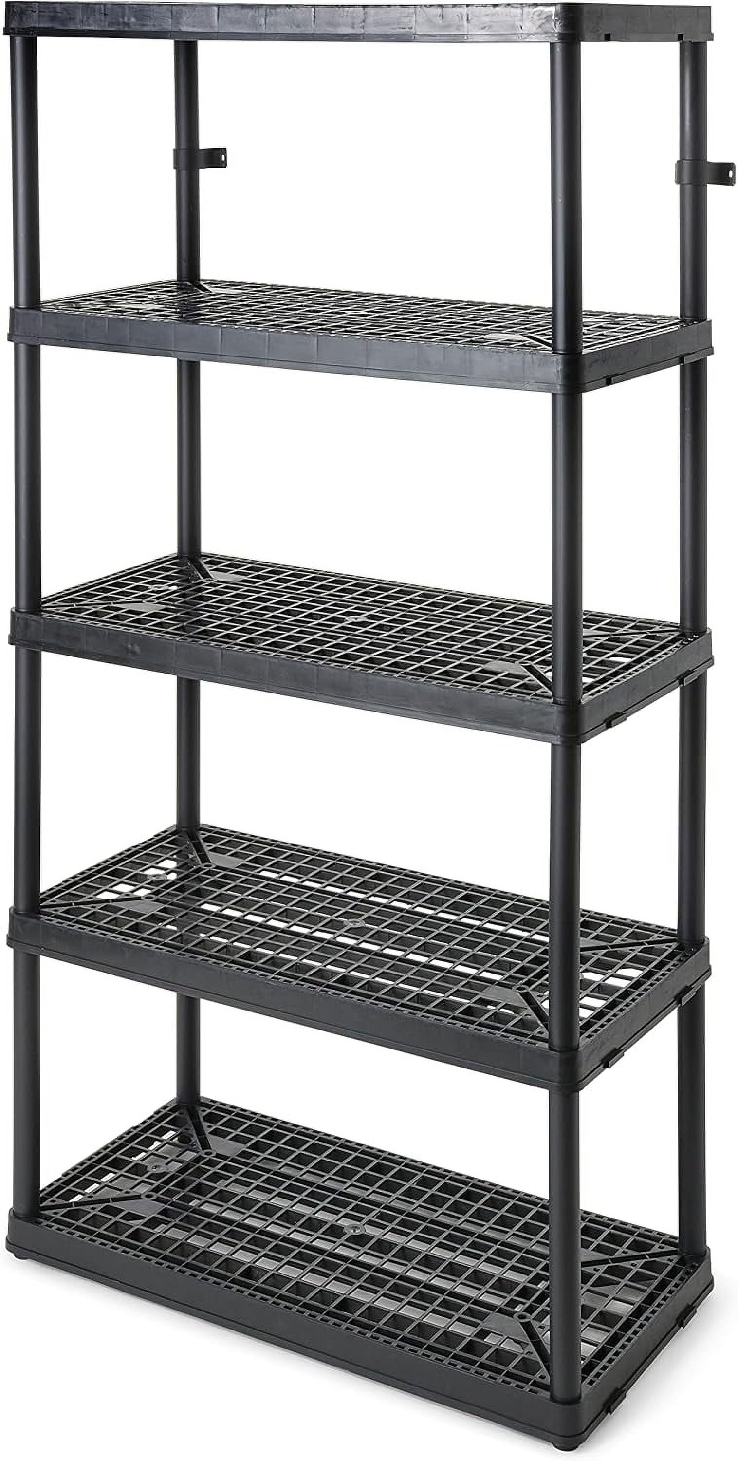 PurelyGoods 72 Inch 5 Shelf Heavy Duty Light Weight Garage or Indoor ...