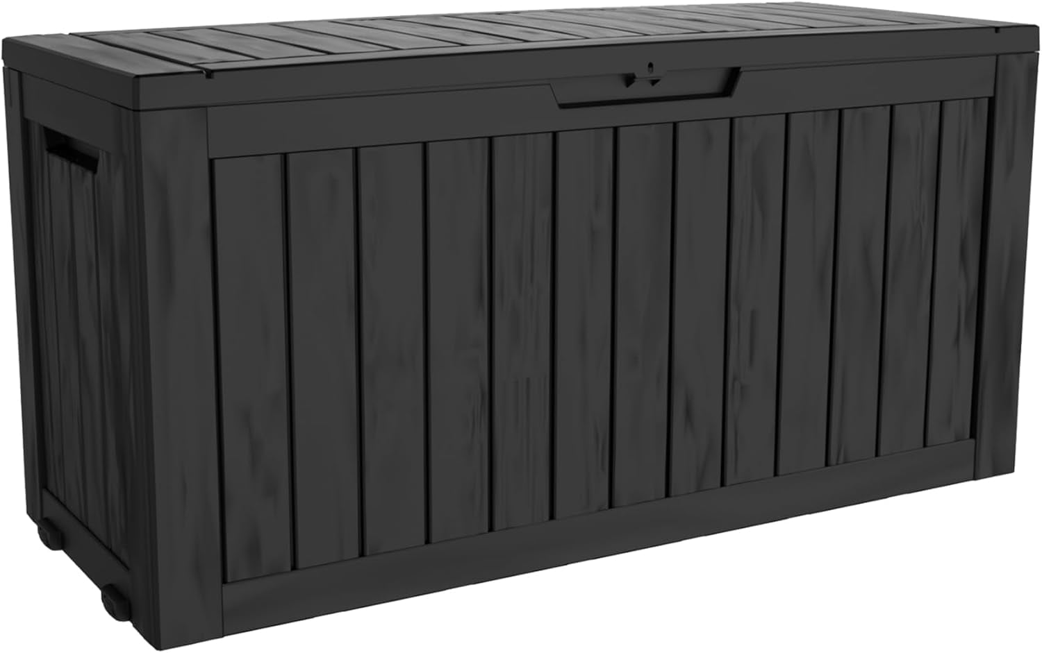 PurelyGoods 80 Gallon Lockable Outdoor Storage Box with Wheels ...