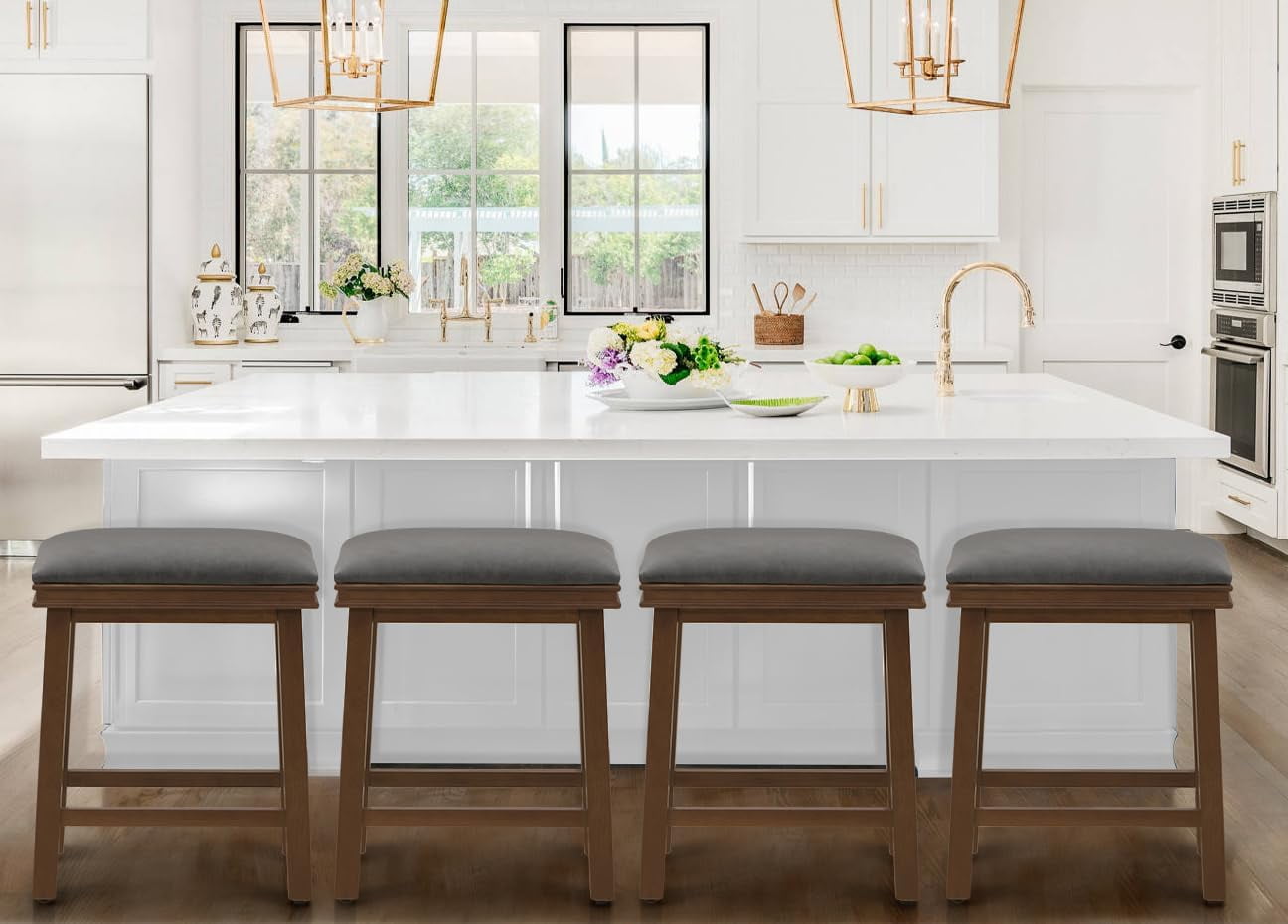 PurelyGoods Bar Stools Set of 4 Clearance Counter Height for Kitchen ...