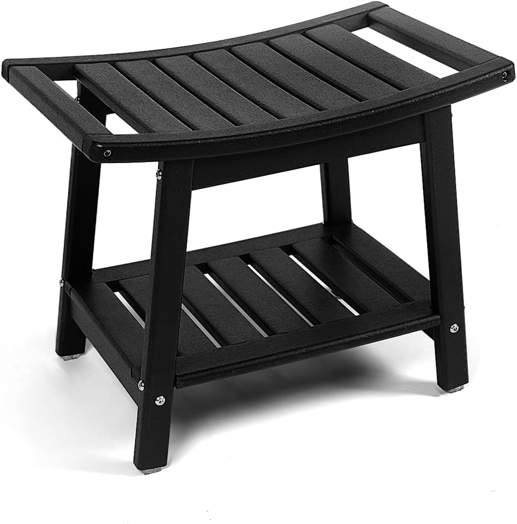 SONGMY Outdoor Shower-Bench-Seat | Stool-for-Inside-Shower | HDPE ...