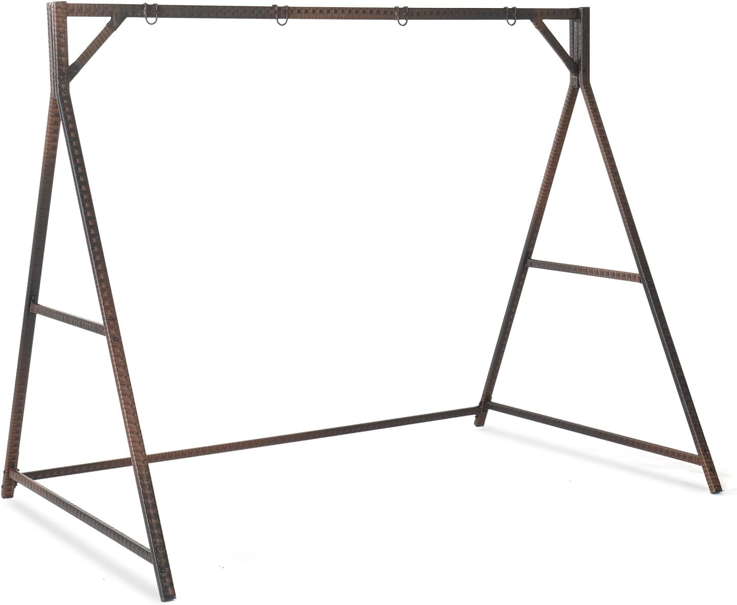 PurelyGoods Porch Swing Frame, 7 FT Rattan Outdoor Swing Stand, Heavy ...