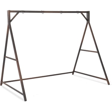 Gymax Metal Porch Swing Stand Heavy Duty Hanging Swing Frame w/ 4 ...
