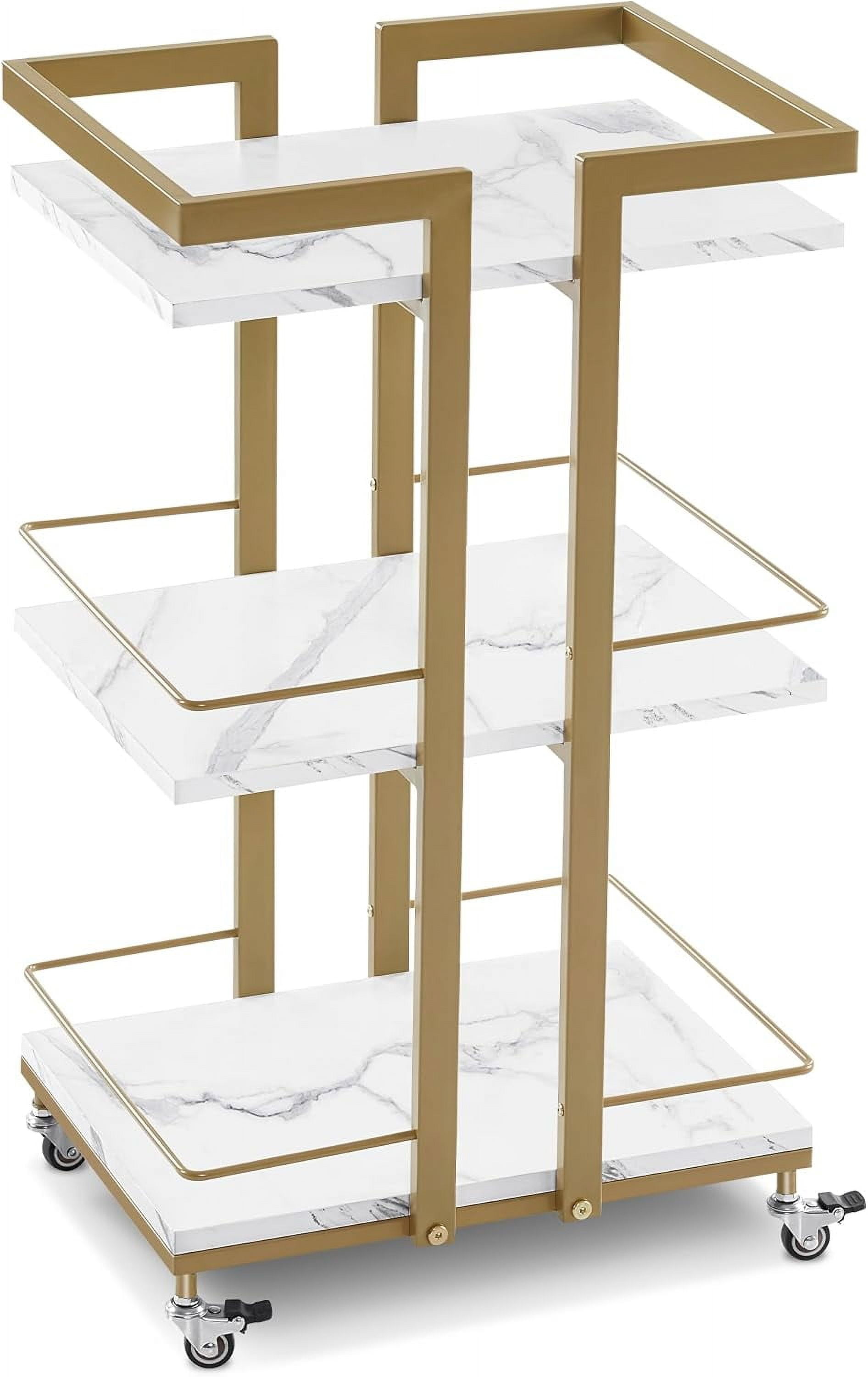 PurelyGoods Utility Salon Trolley, Metal Storage Rolling Barber Trolley ...