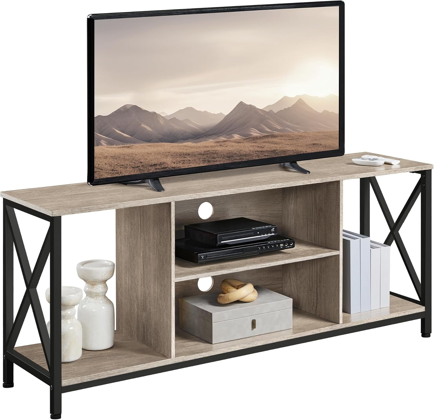 PurelyGoodsTV Stand for TVs up to 65 Inch, 55 Inch Entertainment Center ...
