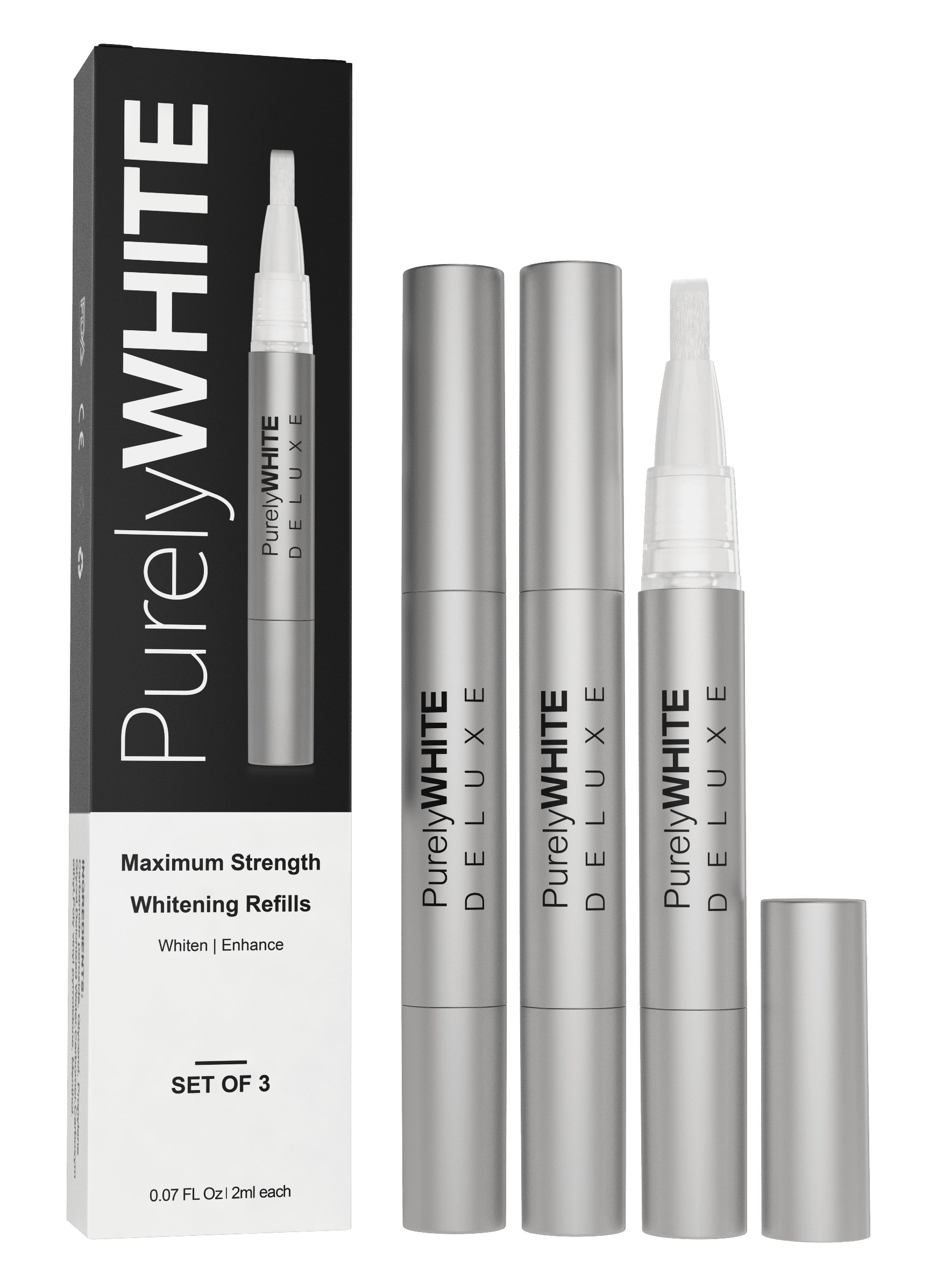 PurelyWHITE DELUXE Teeth Whitening Refills, Easy 7-Minute Application ...
