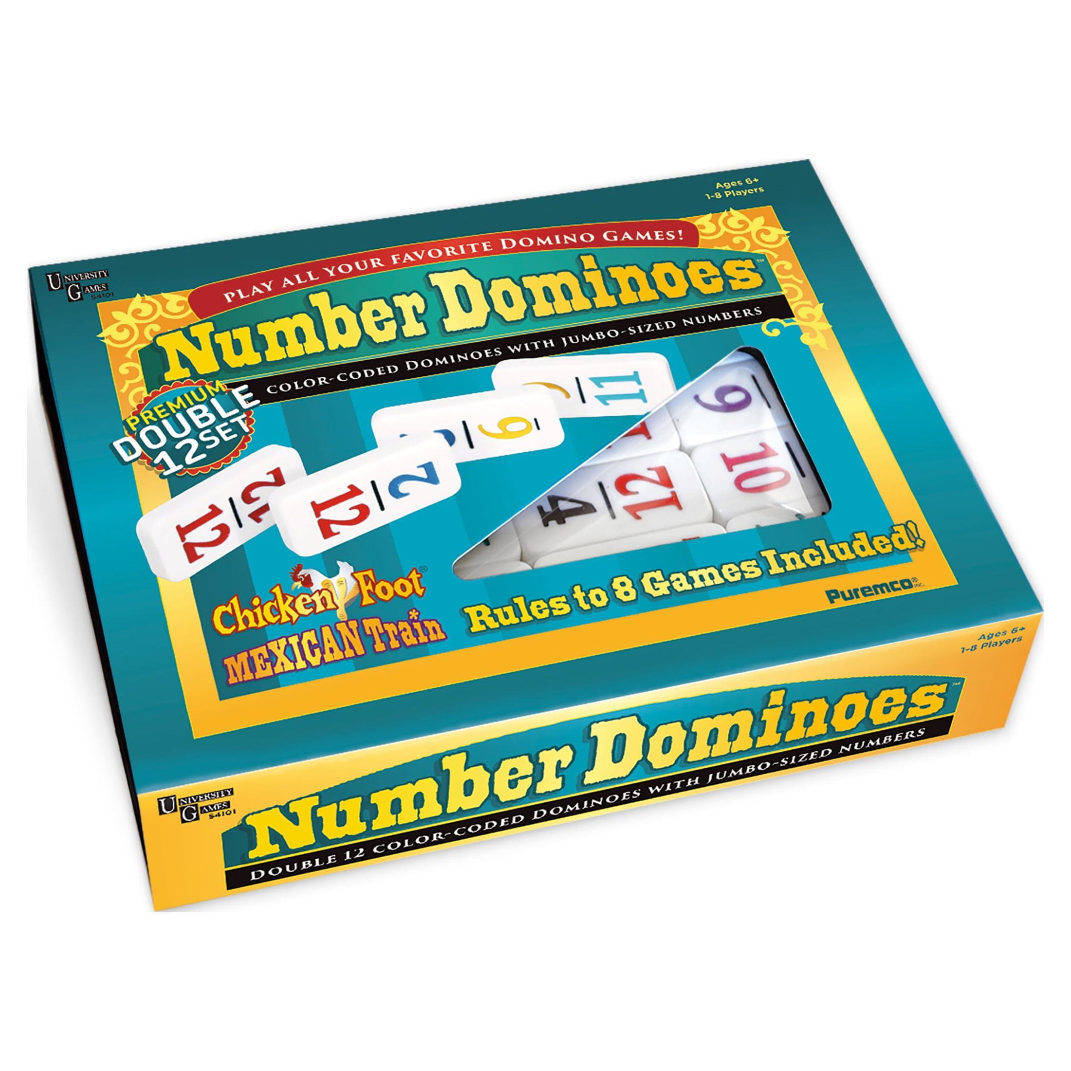 Puremco | Double 12 Numbered Dominoes - Walmart.com