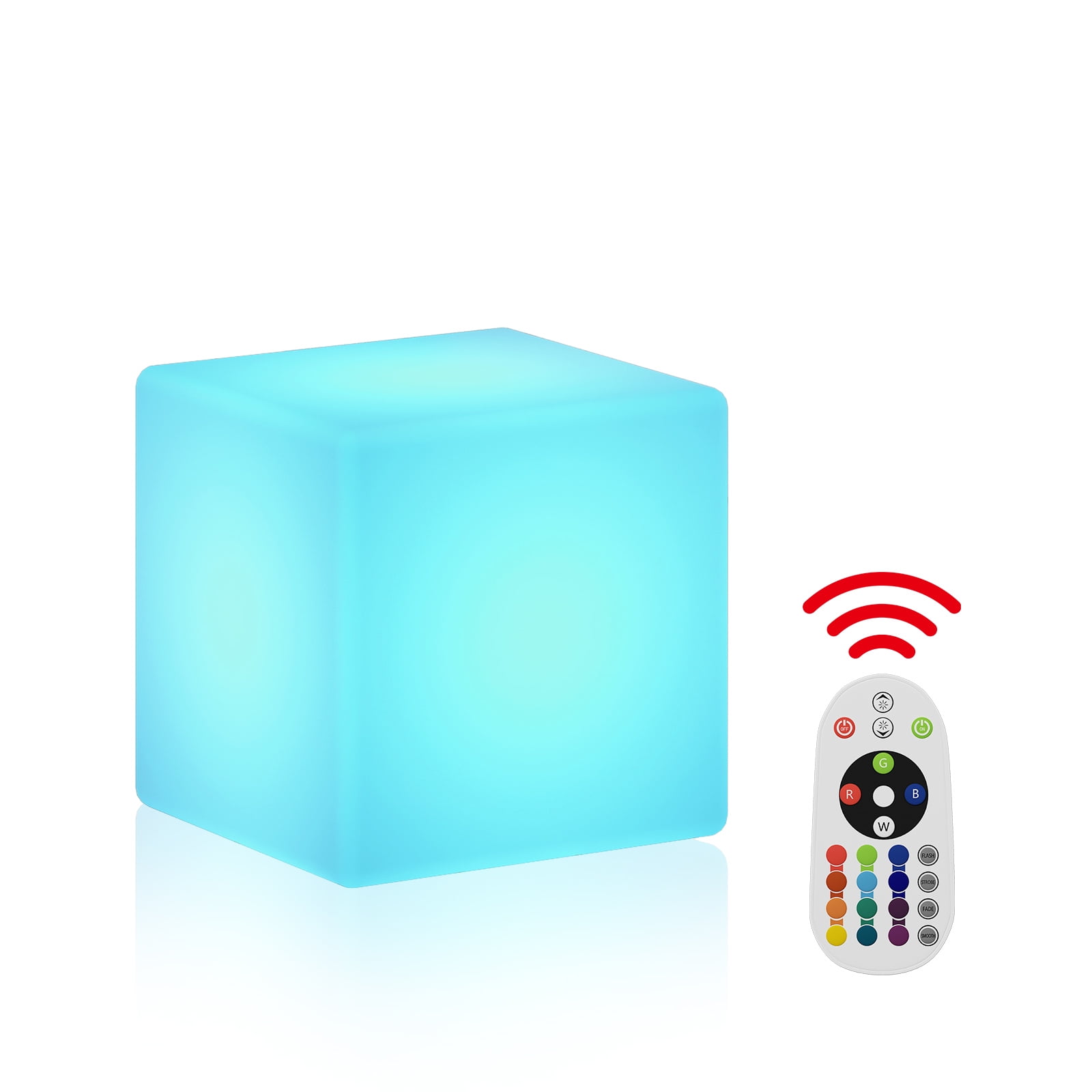 Puremind 16" LED Cube,20 Color Changing Light Cube Chair, Remote ...