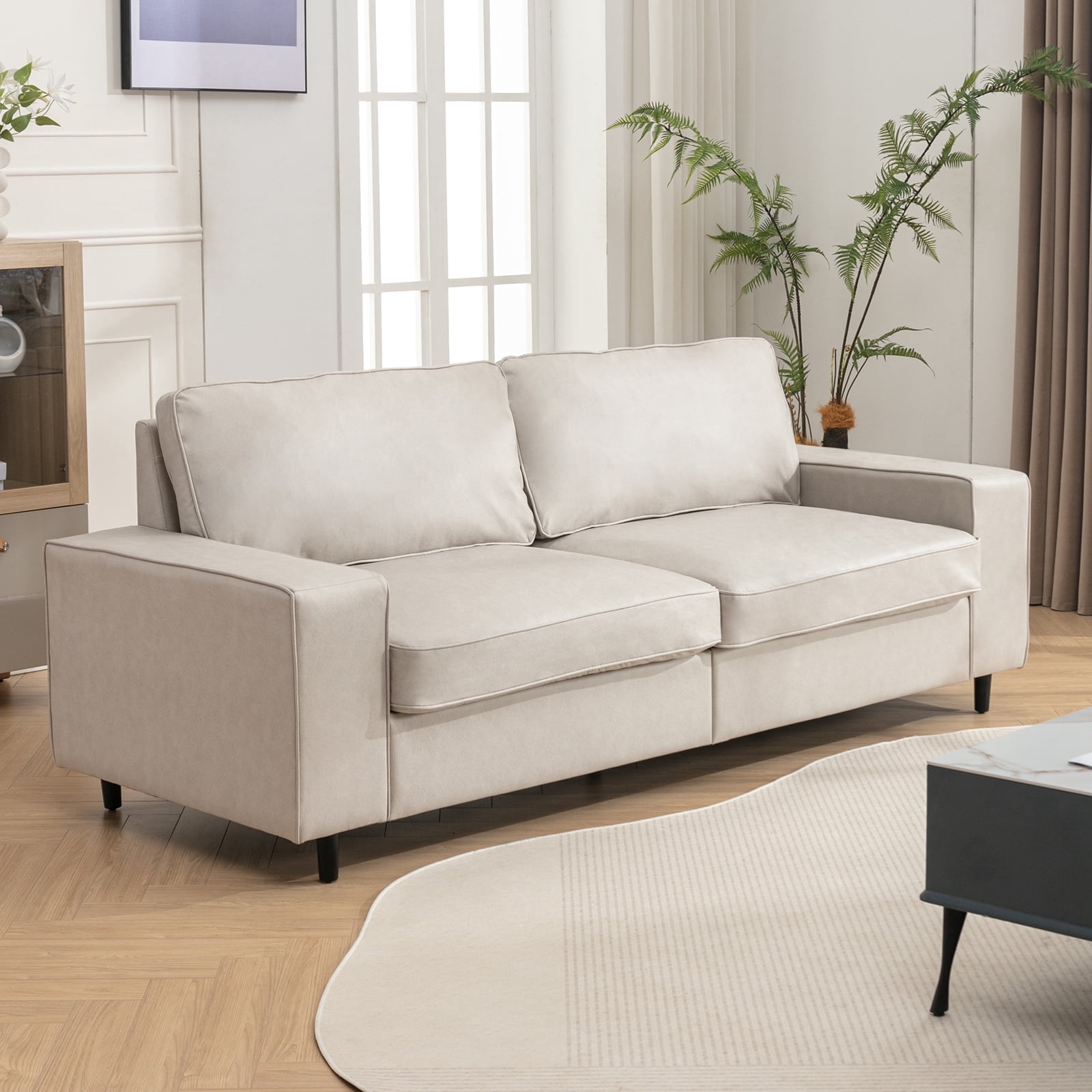 Puremind 88" Oversized Loveseat Sofa, Deep Seat Couch, Modern 3-Seater ...