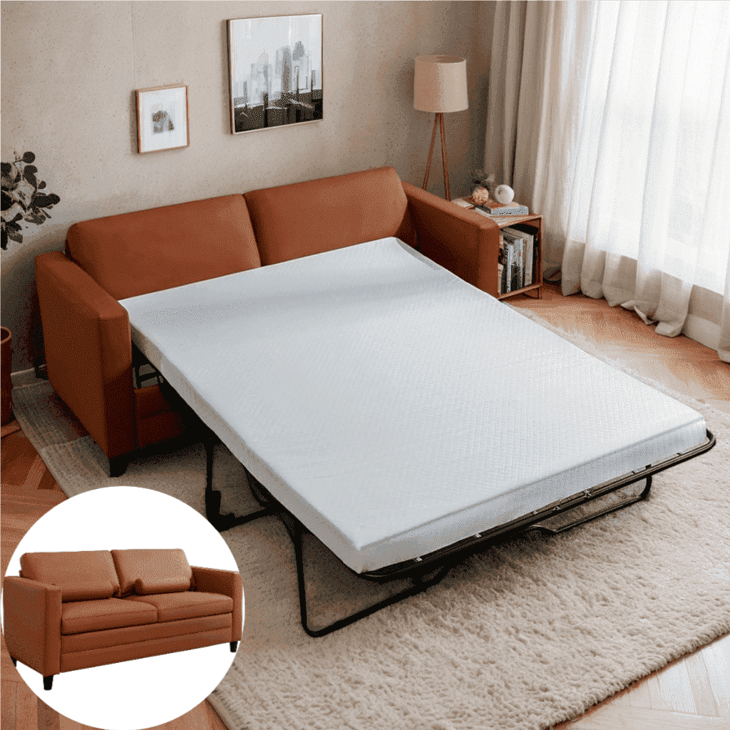 Puremind Pull Out Sofa Bed with Mattress, Full Size Sleeper Sofa with ...