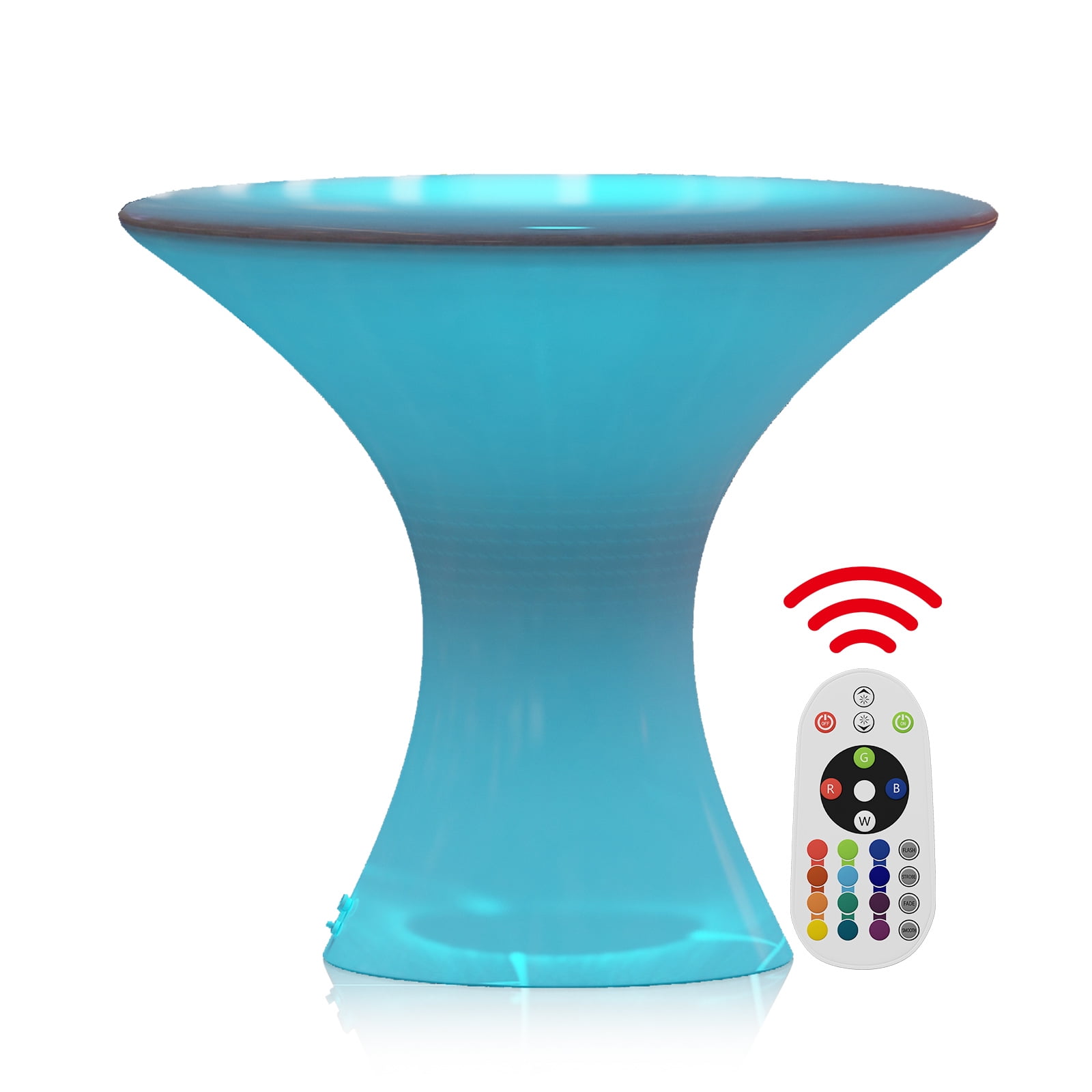 Puremind Hexagonal Shape LED Light Up Bar Table, 16 Color Changing with ...