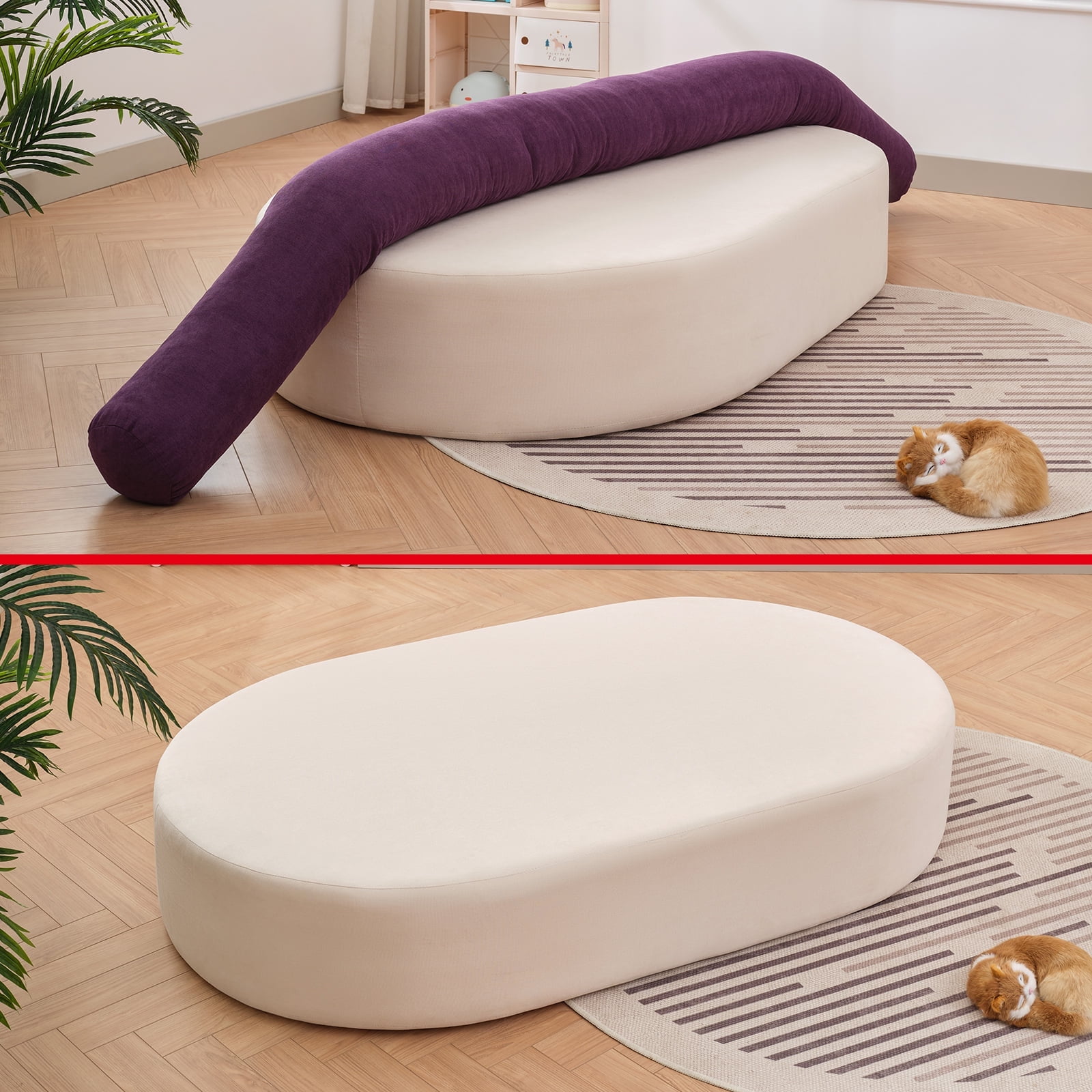 Puremind Marine Life Sofa,Bedroom Floor Sofa Bed, Guest Floor Foam ...