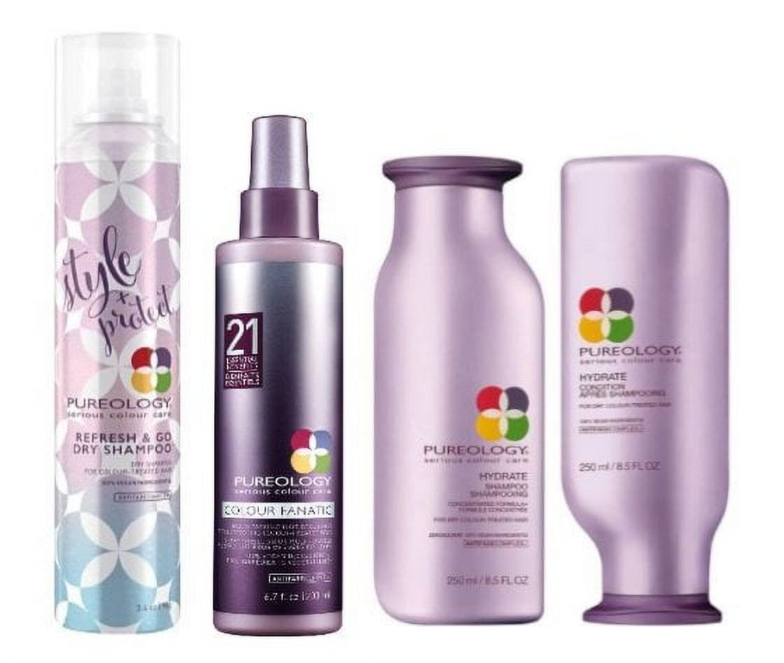 Pureology Hydrate Set - Shampoo 8.5oz, Conditioner 8.5oz, Dry Shampoo 3 ...