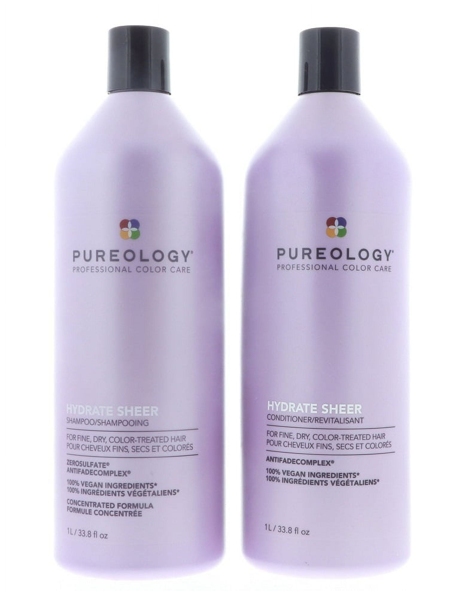 Pureology Hydrate Sheer Set - Shampoo & Conditioner for Dry, Color ...