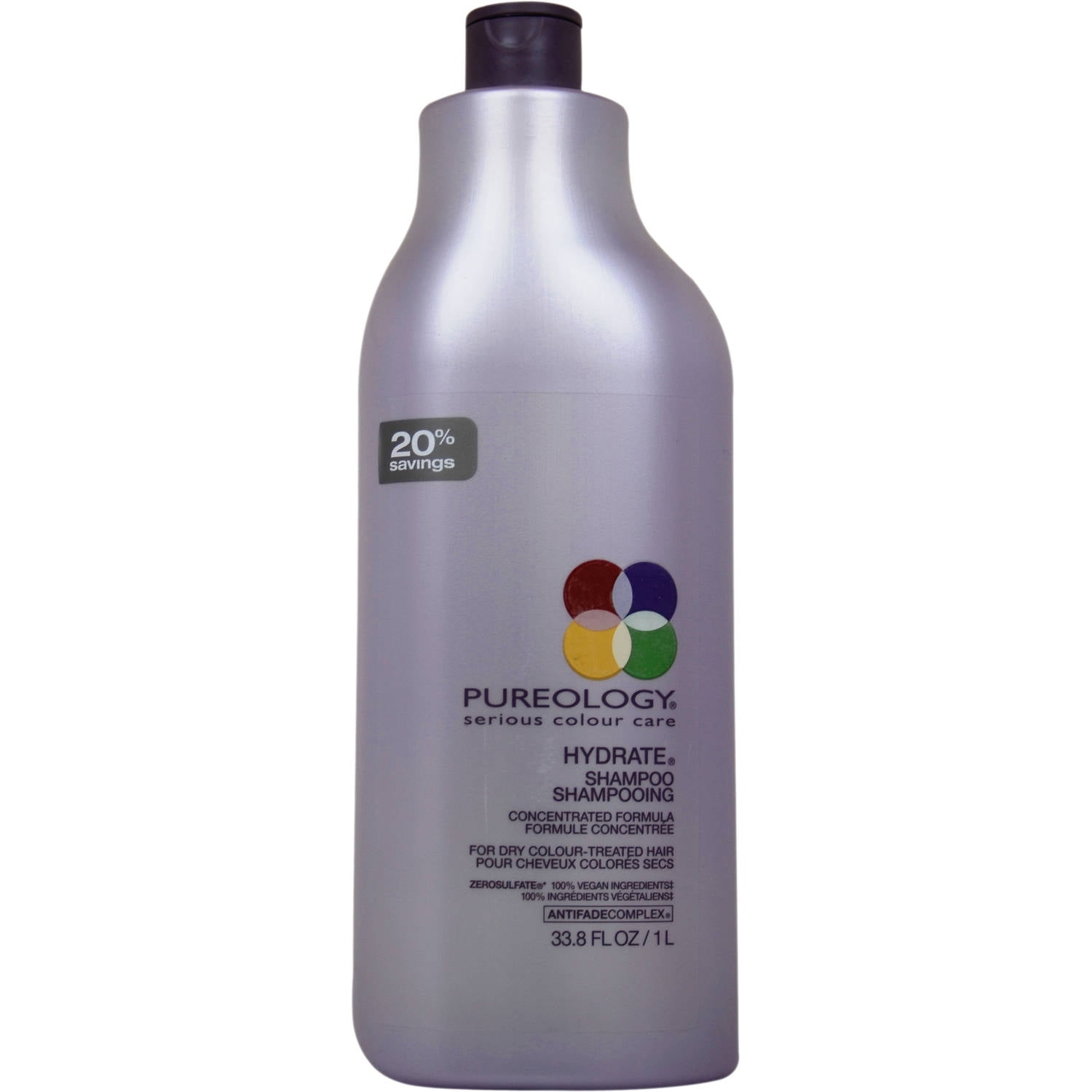 Pureology Hydrate Smoothing & Color Protection Daily Shampoo, 33.8 fl ...