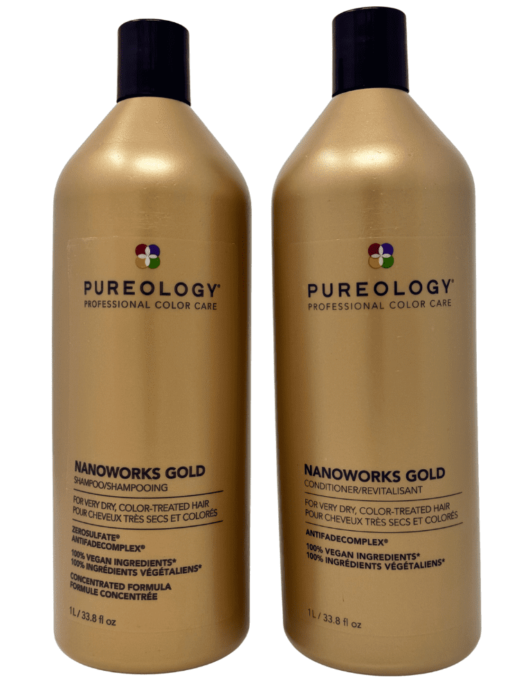 Pureology Nanoworks Gold: Authentic Shampoo and Conditioner Duo (Liter ...