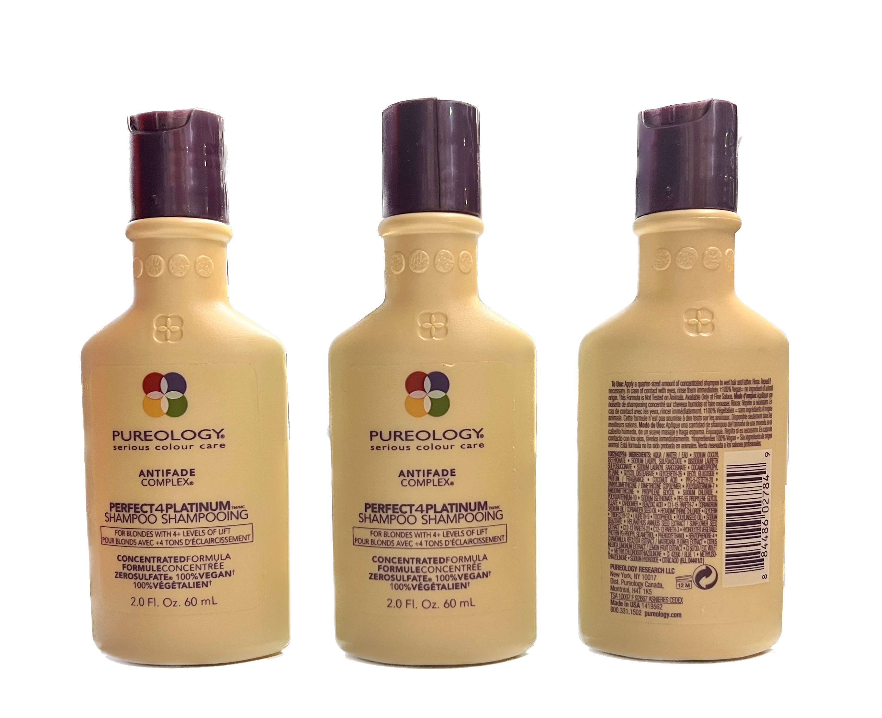 Pureology Perfect 4 Platinum Shampoo, 2.0 Fl Oz - Pack of 3 - Walmart.com