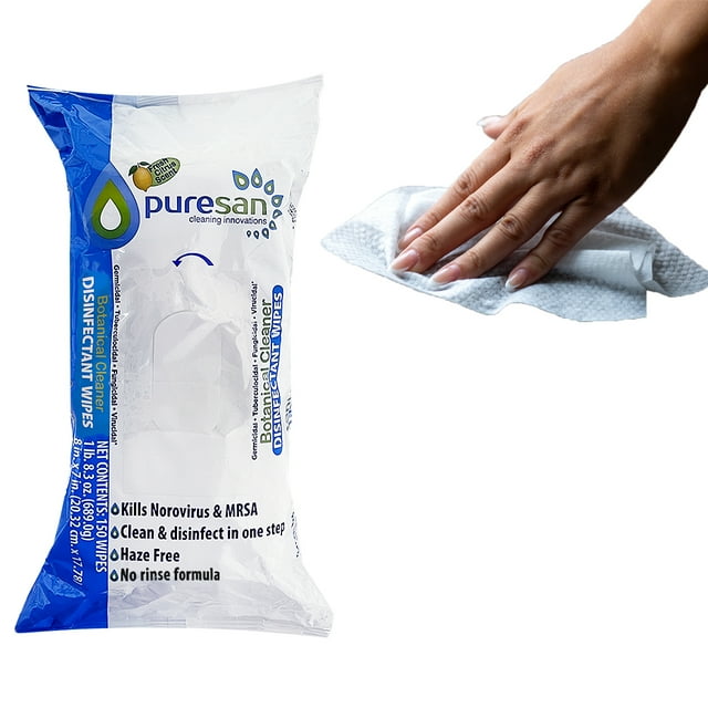 Puresan Fresh Scent Botanical All Purpose Surface Disinfectant Wipes ...