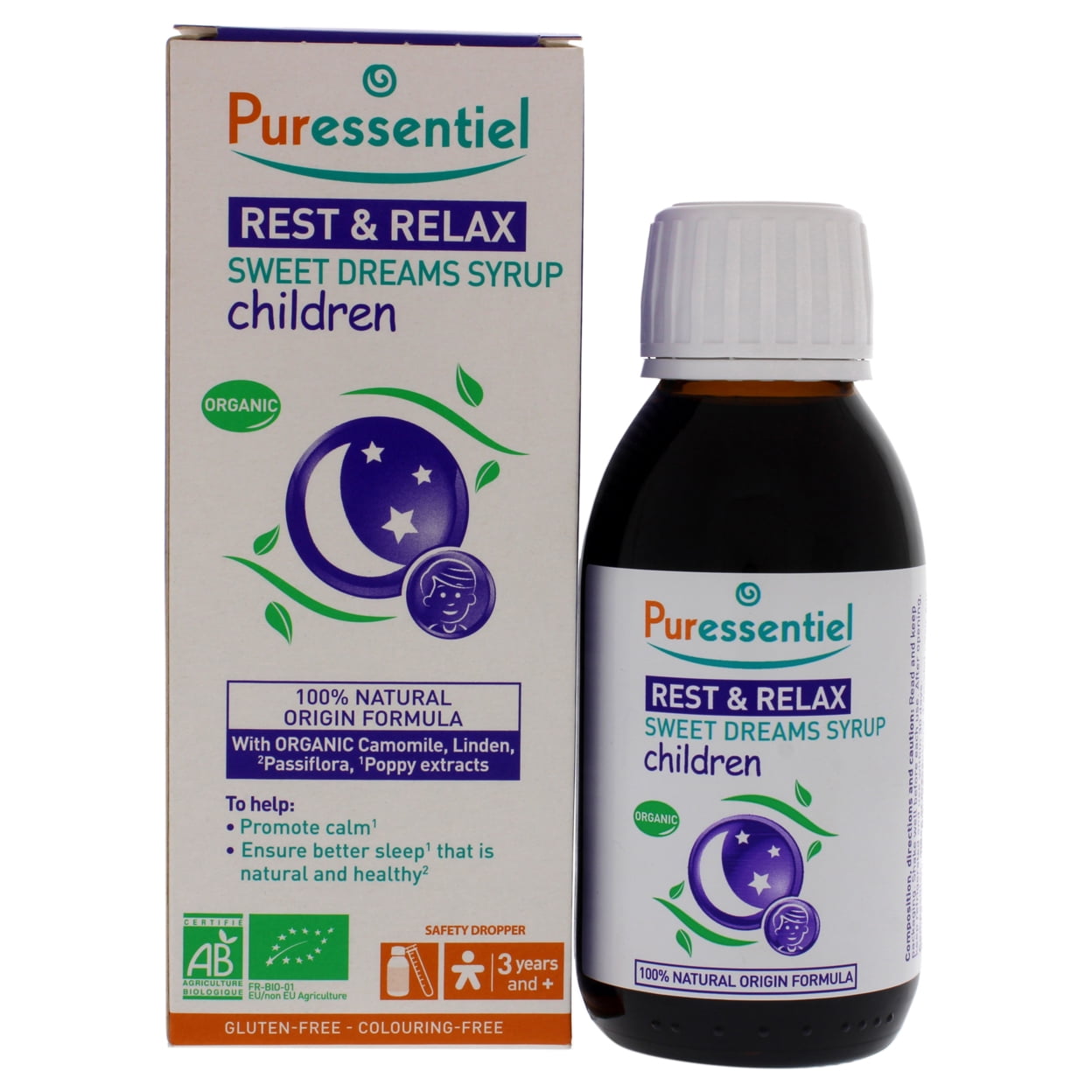 Puressentiel Rest and Relax Sweet Dreams Syrup for Kids, Sleep Aid, 4.4 ...