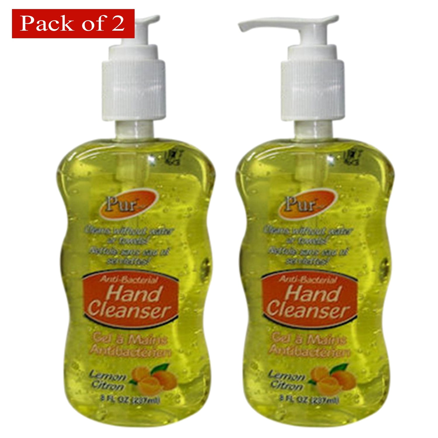 Purest Hand Sanitizer 8 Oz - Lemon (Pack of 2) - Walmart.com