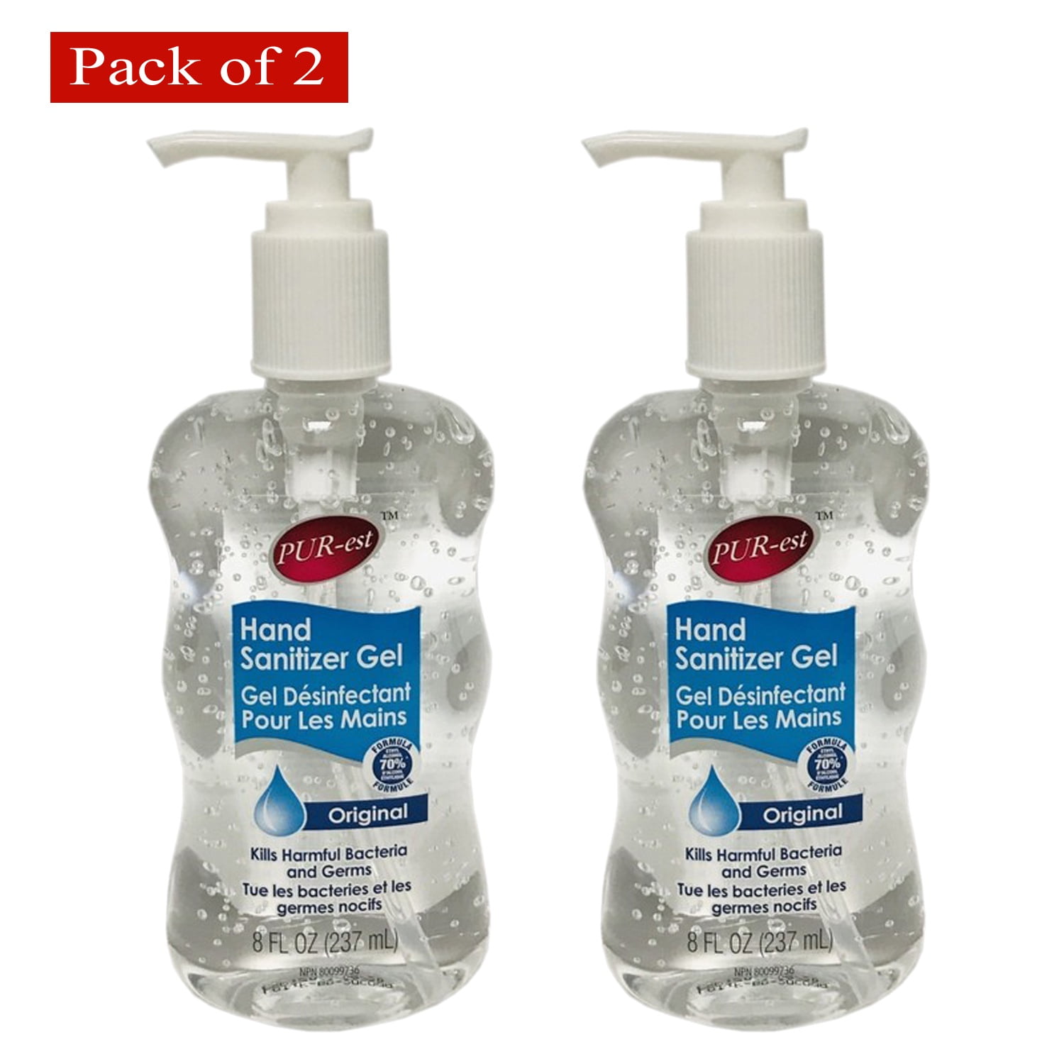 Purest Hand Sanitizer 8 Oz - Original (Pack of 2) - Walmart.com