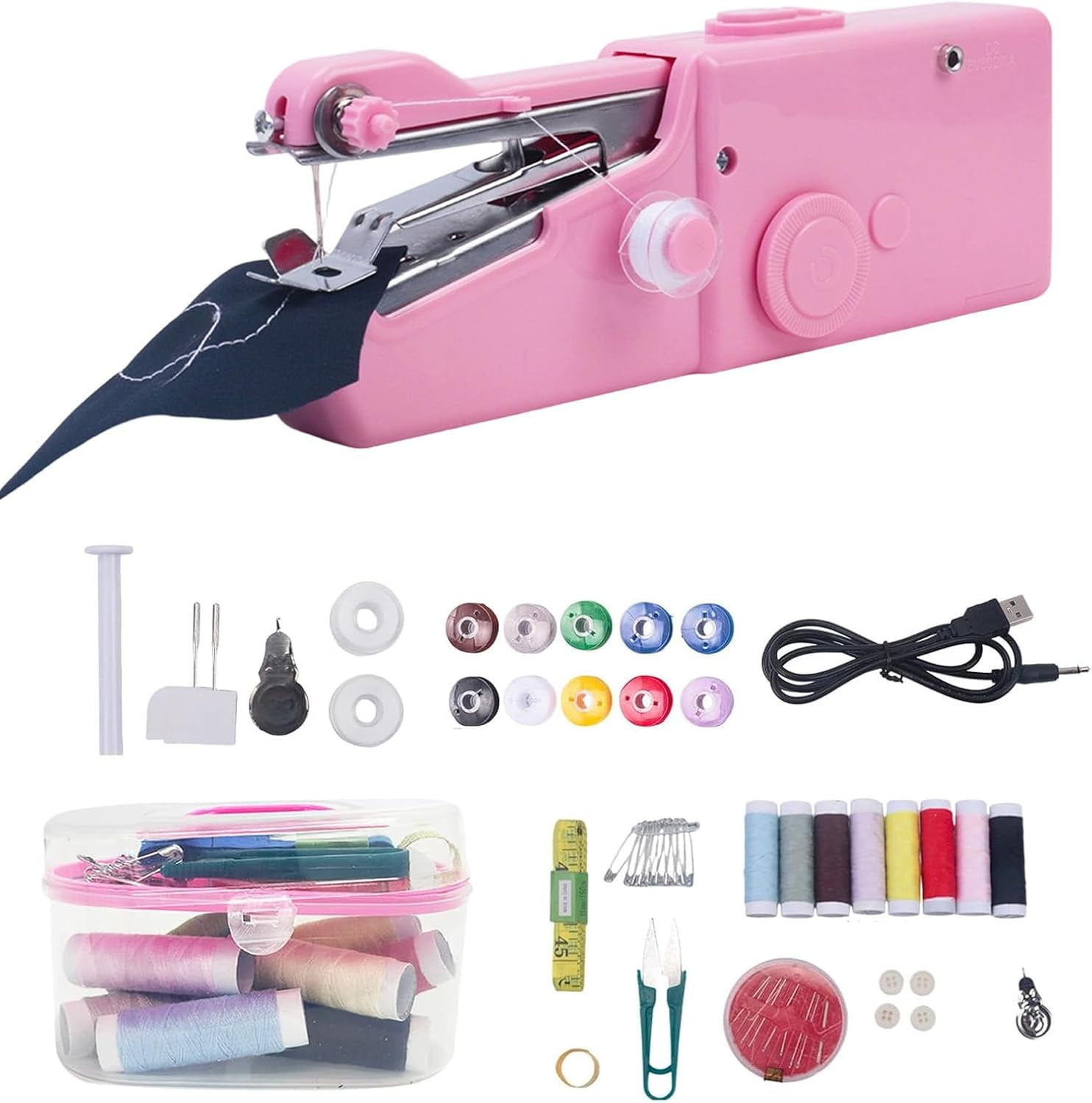 Pureutil Mini Handheld Sewing Machine, Cordless & Portable Sewing ...