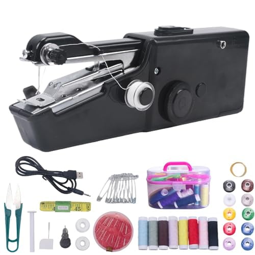 Pureutil Mini Handheld Sewing Machine, Portable Cordless Hand Held ...