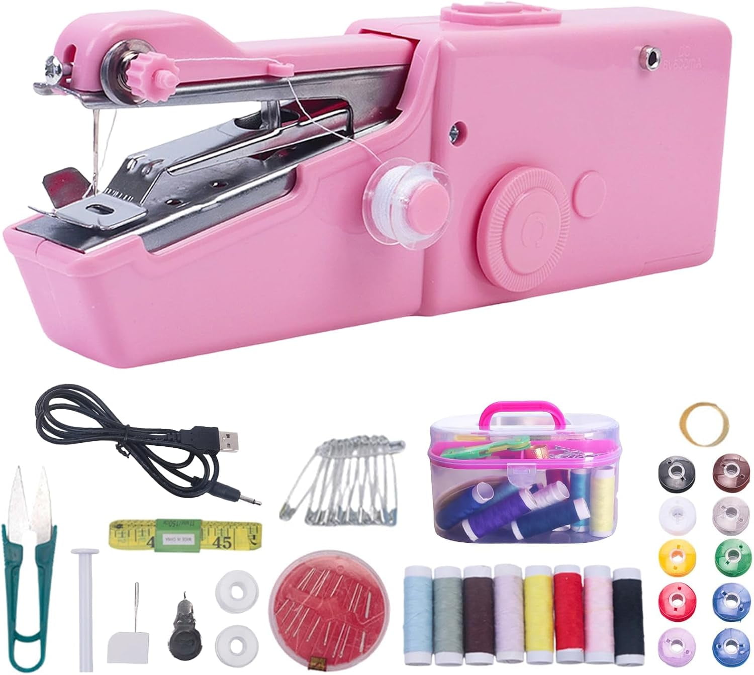 Pureutil Mini Handheld Sewing Machine, Portable Cordless Hand Held ...