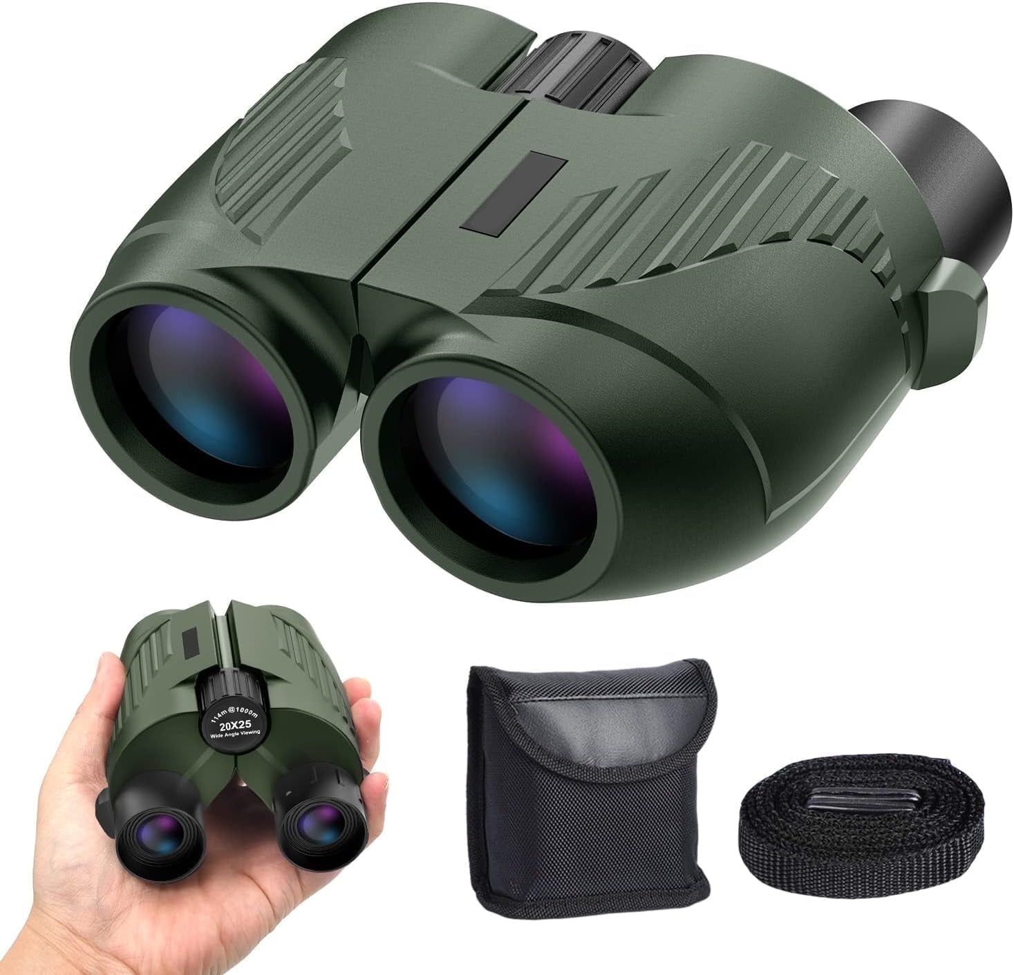 Purevigil Pocket Binoculars 20X25, 16mm Lens, Waterproof, Compact for ...