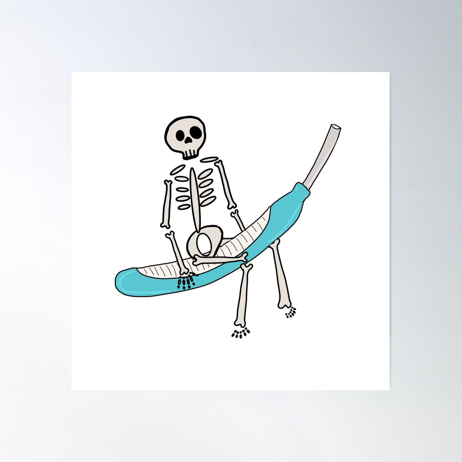 Purewick Skeleton Poster Wall Art, Modern Wall Decor, 24x24 UNFRAMED ...