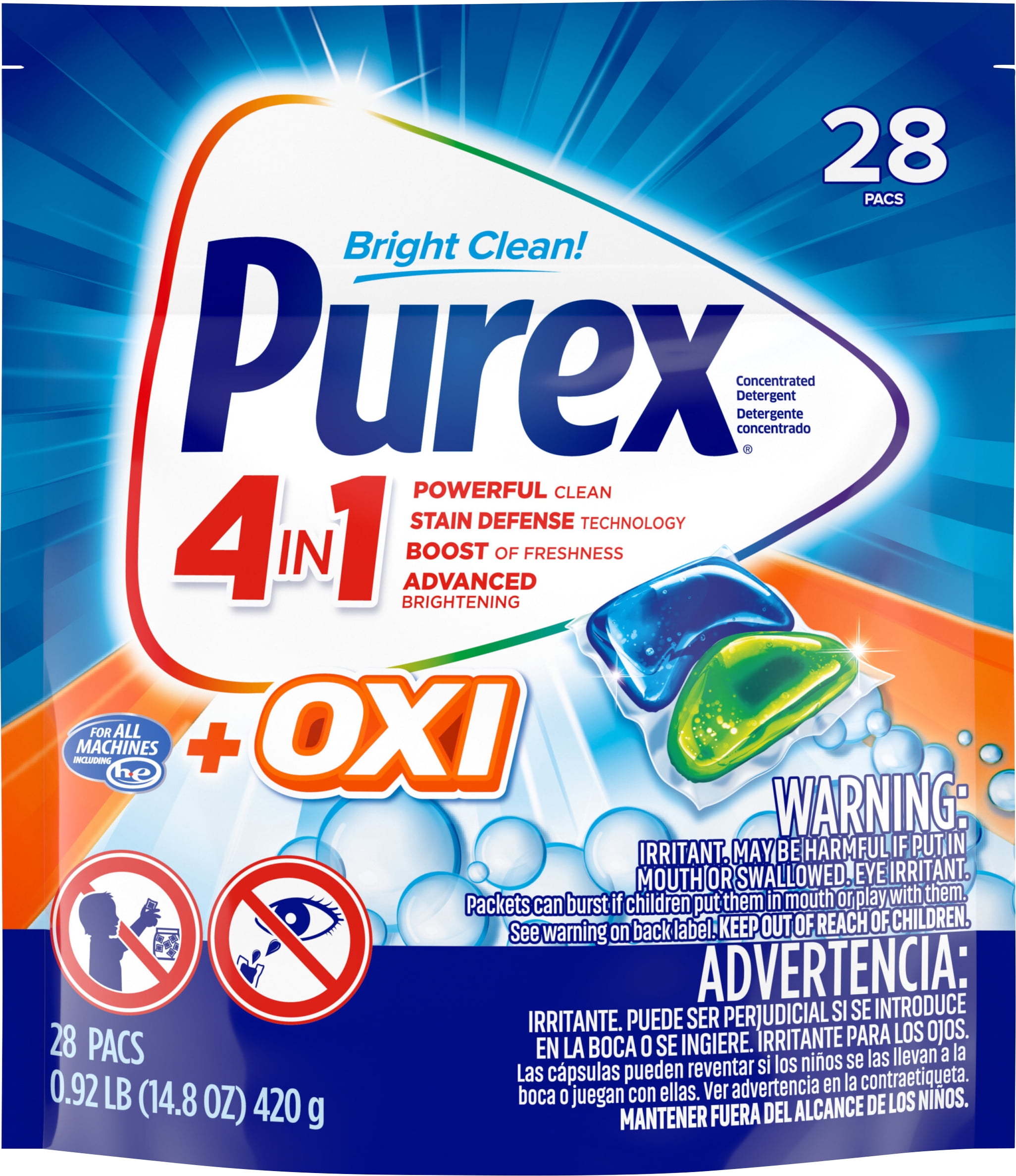 Purex 4in1+OXI Pacs DUO FMB 4/28c - Walmart.com