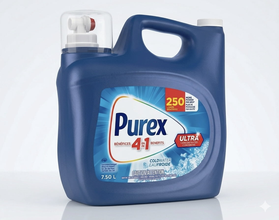 Purex Cold Water Ultra Concentrated Liquid Laundry Detergent, 250 Loads ...