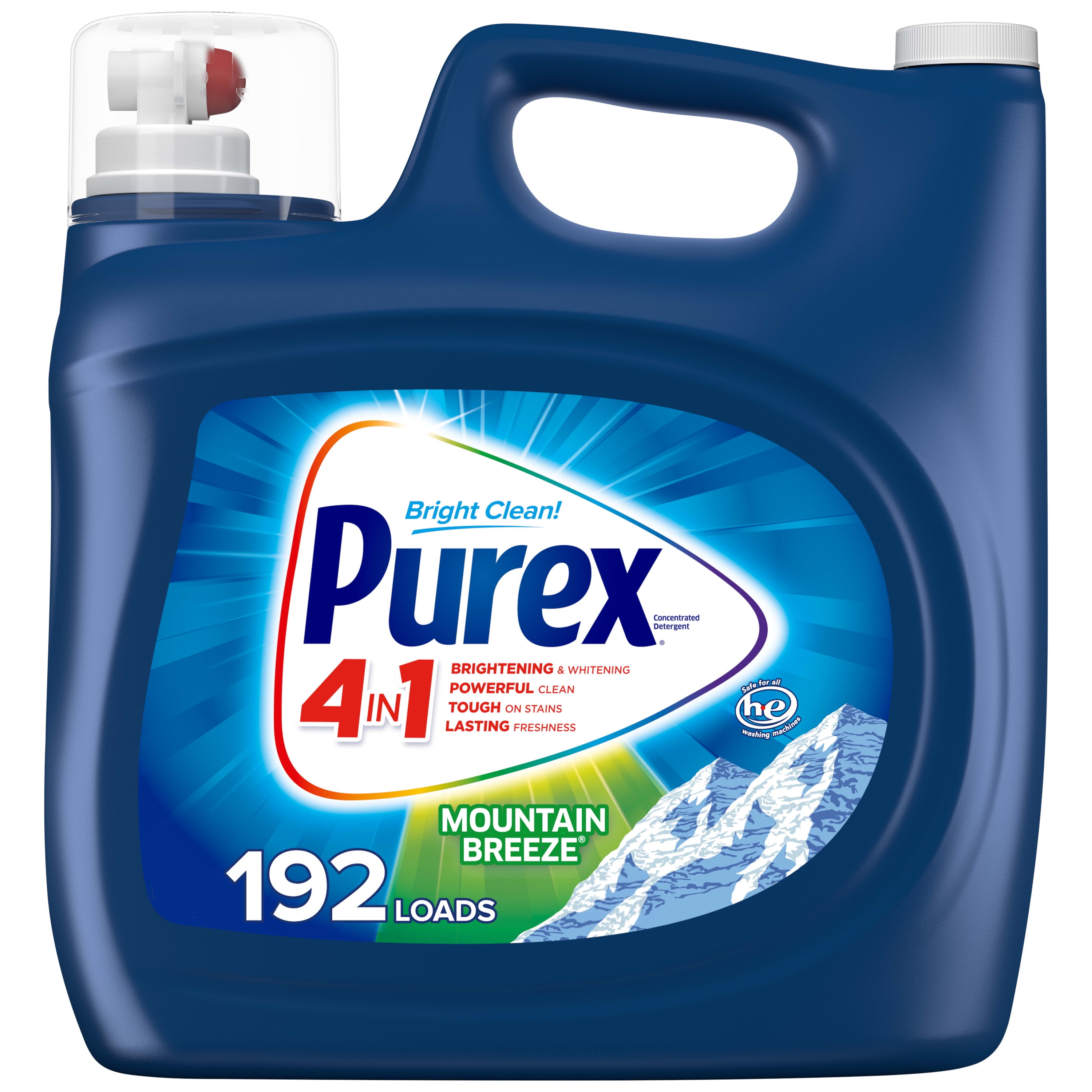 Purex Liquid Laundry Detergent, Mountain Breeze, 250 Ounce, 192 Loads ...