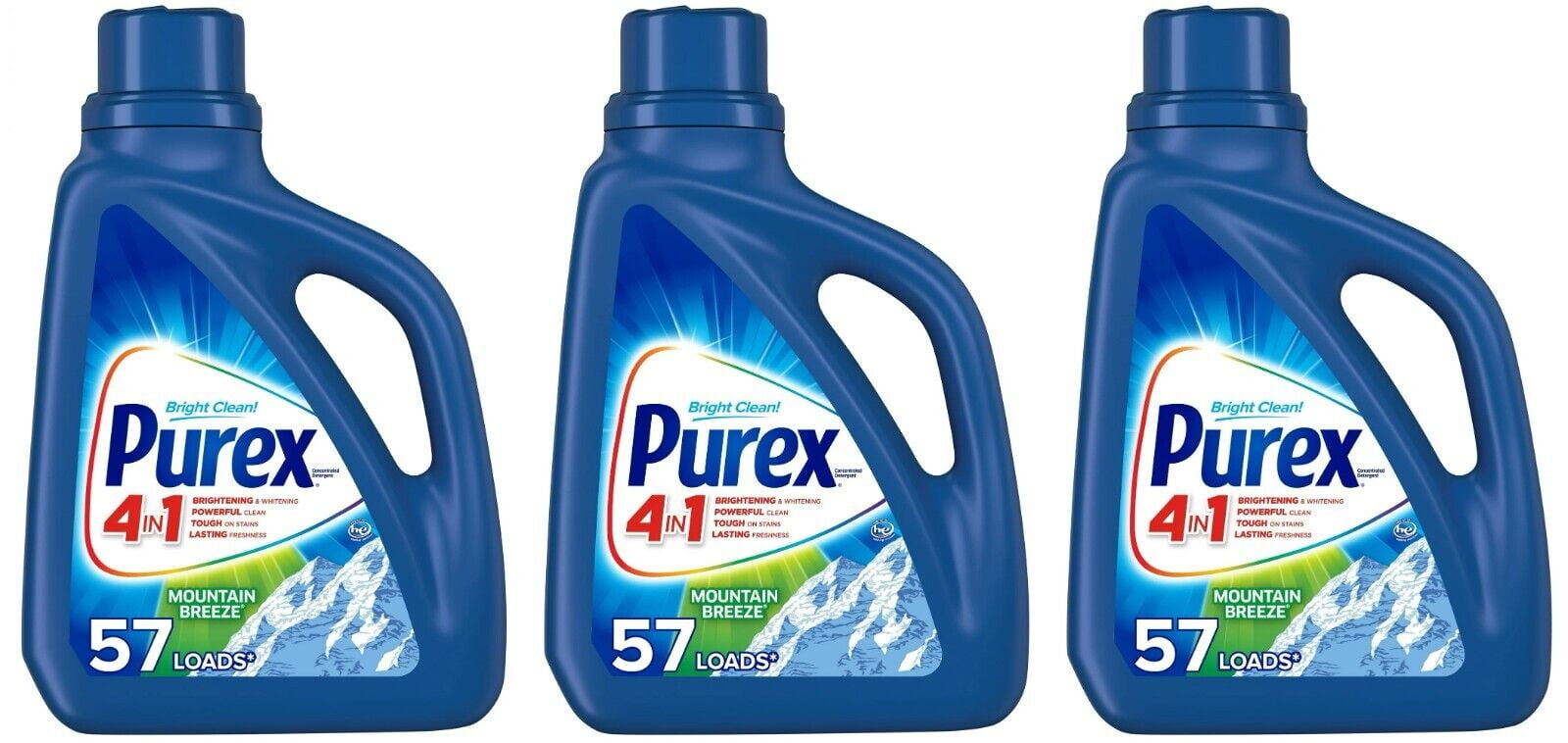 Purex Liquid Laundry Detergent, Mountain Breeze, 75 Fluid Ounces, 57 ...