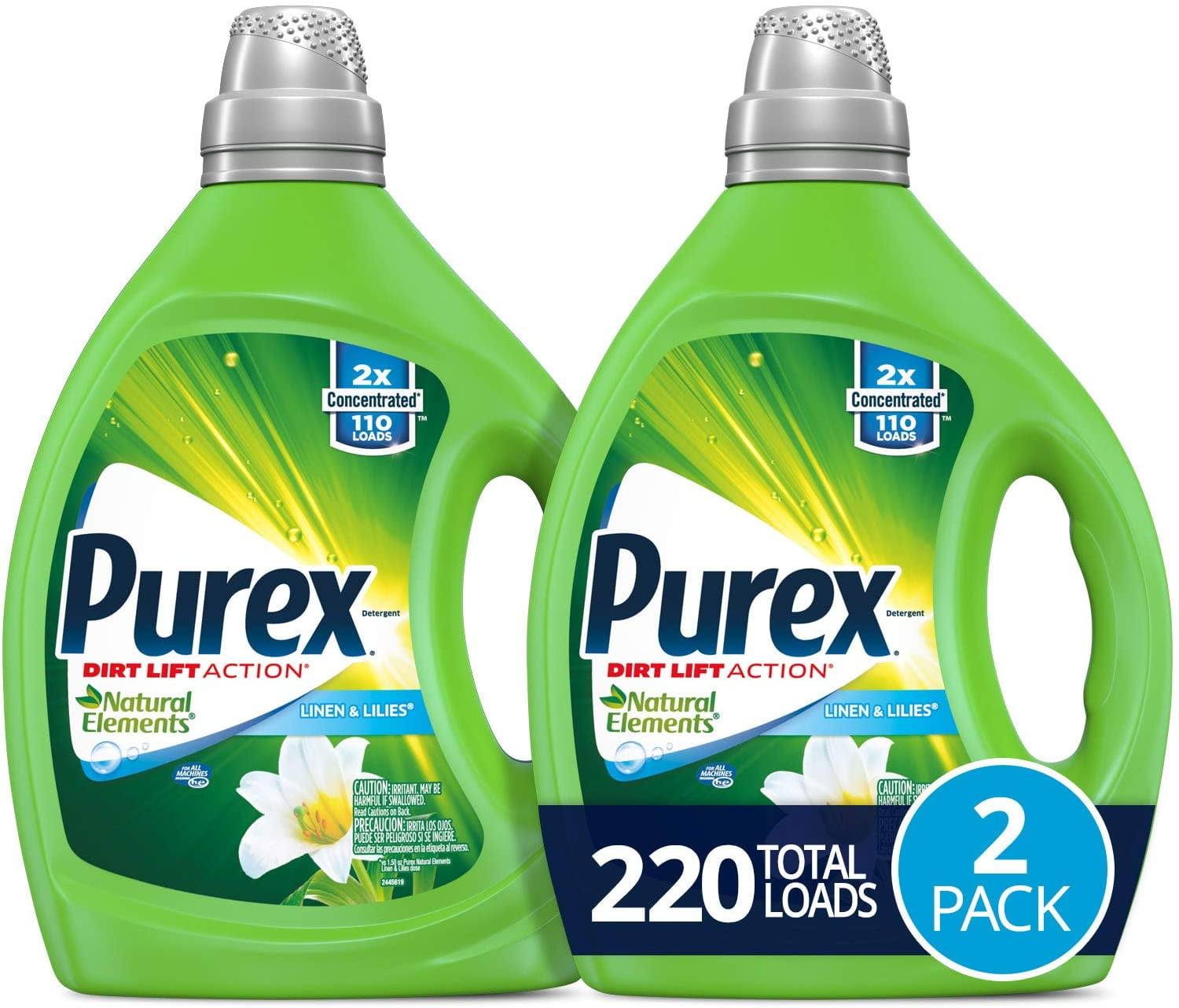 Purex Liquid Laundry Detergent, Natural Elements Linen & Lilies, 2X ...