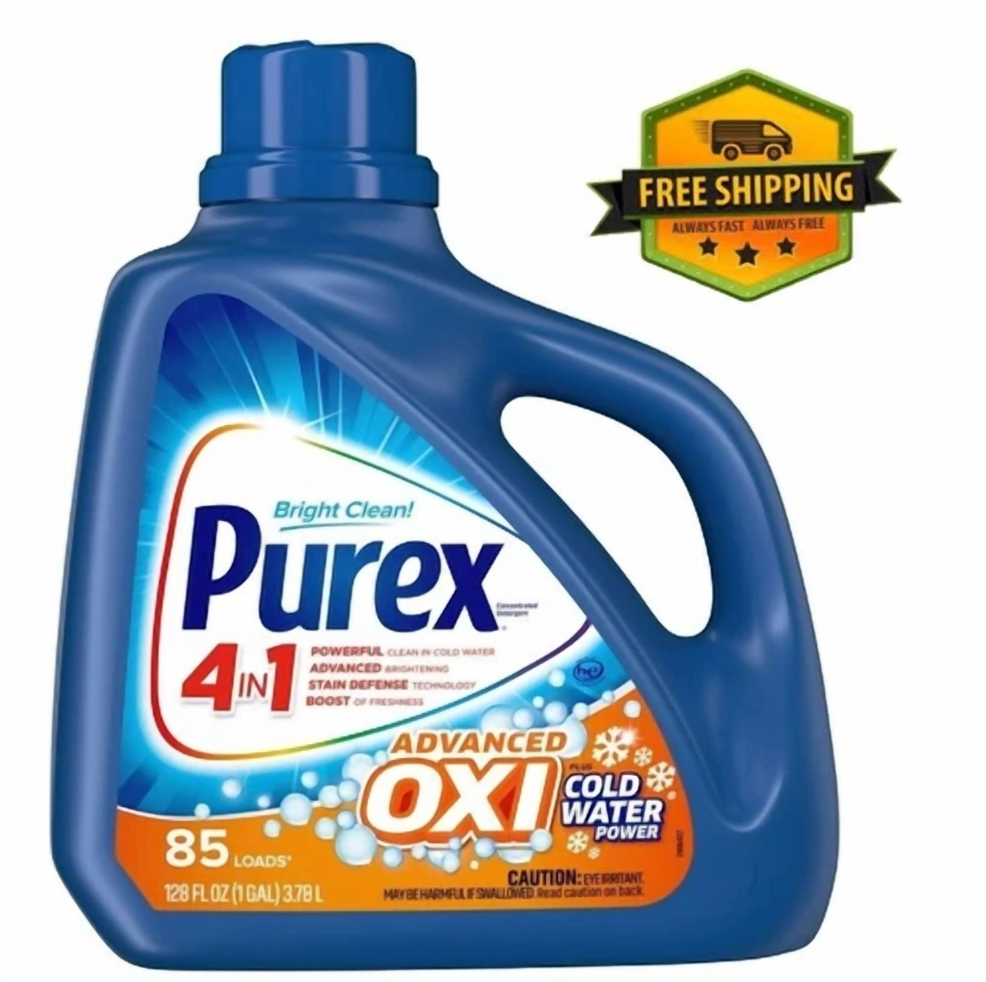 Purex Liquid Laundry Detergent Plus Oxi 128 Fluid Ounces, 85 Wash Loads ...