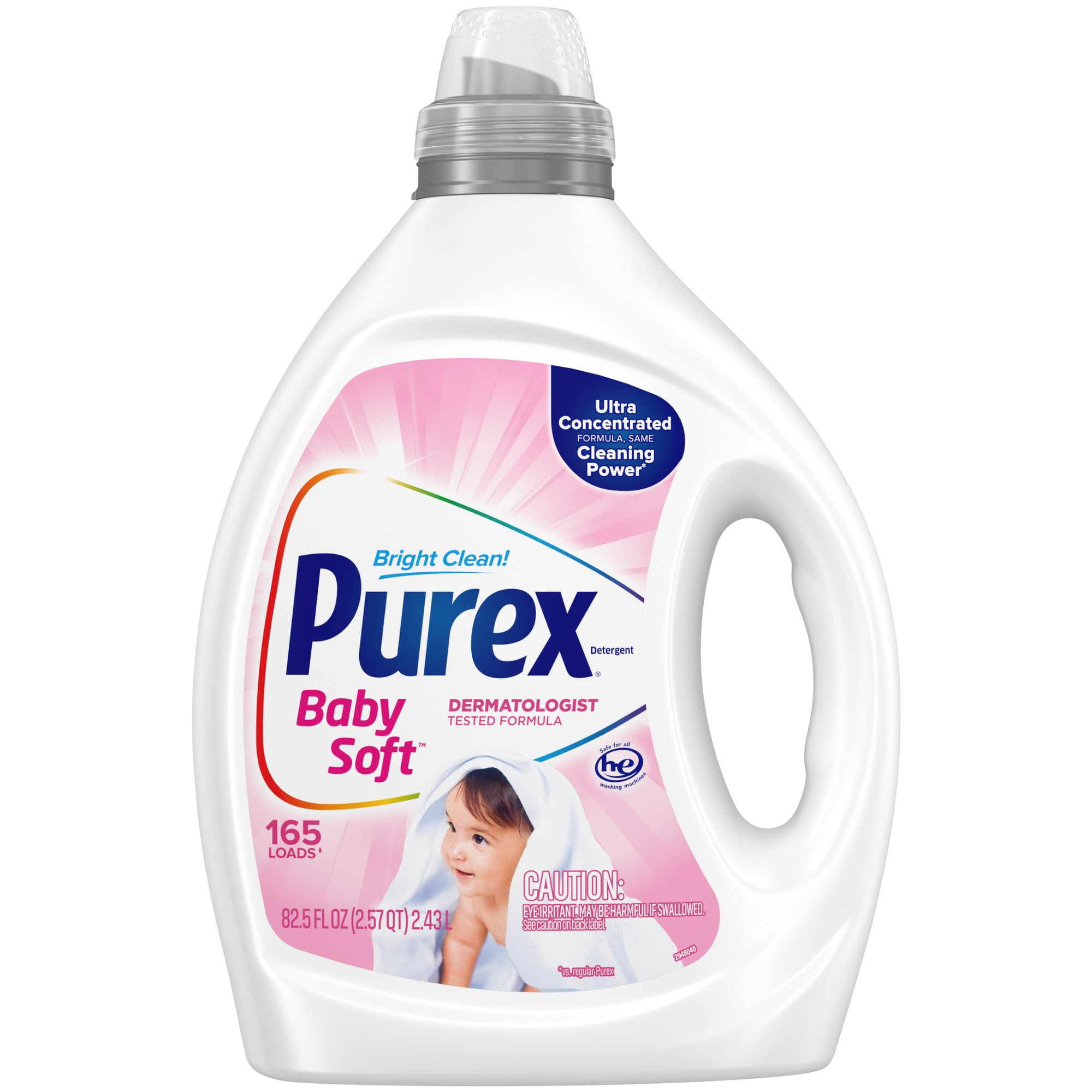 Purex Liquid Laundry Detergent, Ultra Concentrated, AIS1 Baby, 82.5 ...