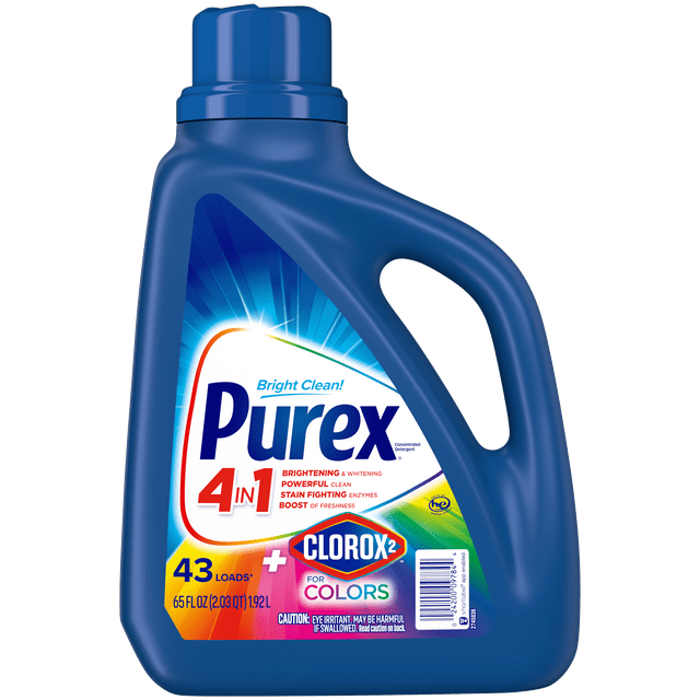Purex Liquid Laundry Detergent plus Clorox 2, Original Fresh, 65 Fluid ...
