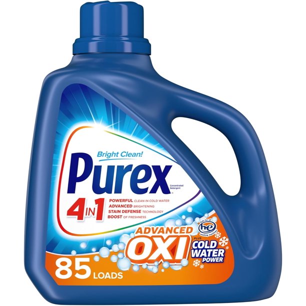 Purex Plus Oxi Fresh Detergent, Morning Burst, 128 Fluid Ounce ...