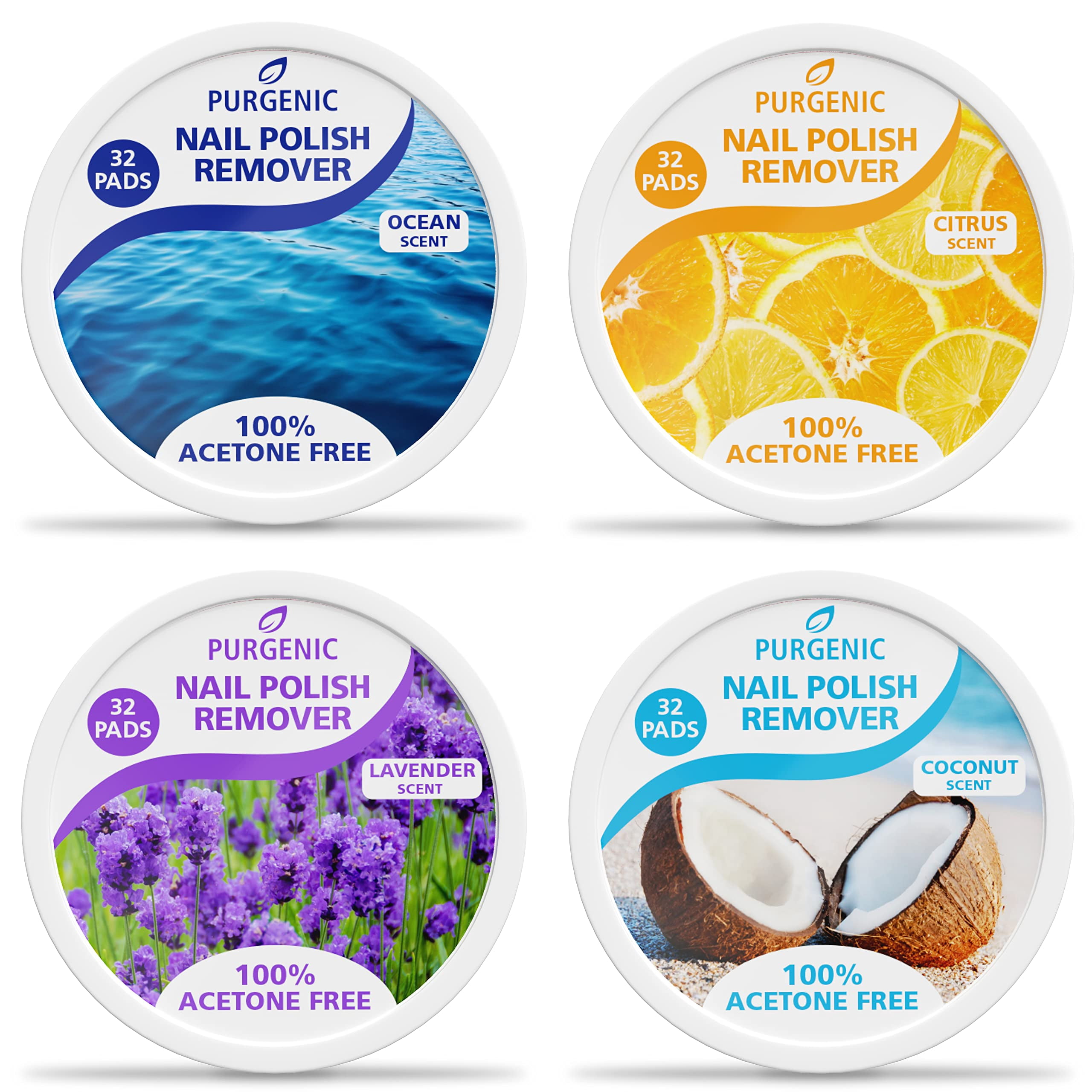 Purgenic Nail Polish Remover Pads - (128 Count) - On the Go & Travel ...