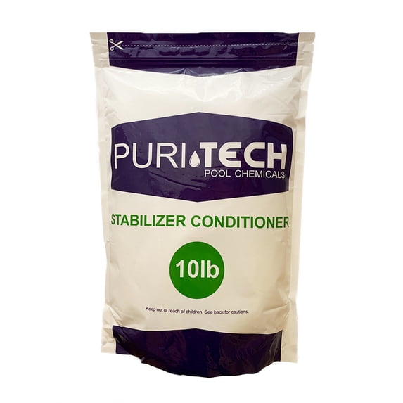 Puri Tech Pool Powder, 10 lbs Stabilizer, 100% Cyanuric Acid ...