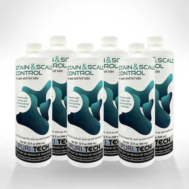 Puri Tech Spa Stain & Scale Control 6 Pack Prevents Scale Staining and ...