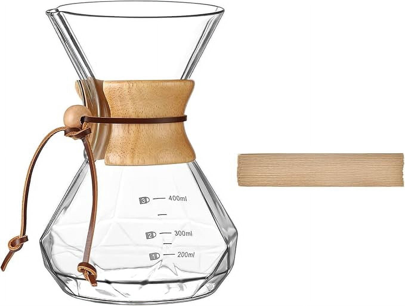 Puricon Pour Over Coffee Maker with Paper Filter 40 Sheets, Holds 1 to ...