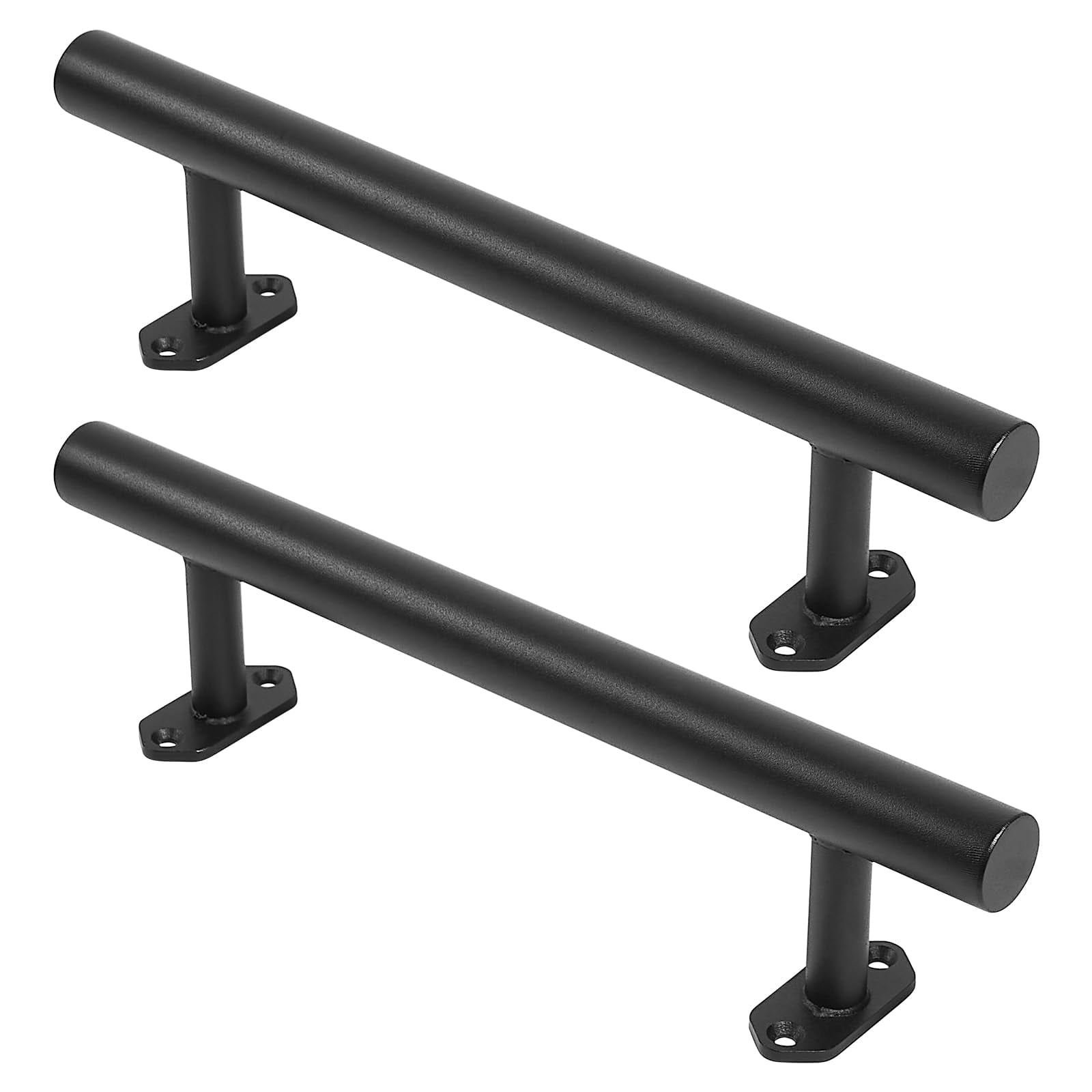 Purife 12'' Door Pull Handles for Sliding Door Pack of 2, Black Rustic ...