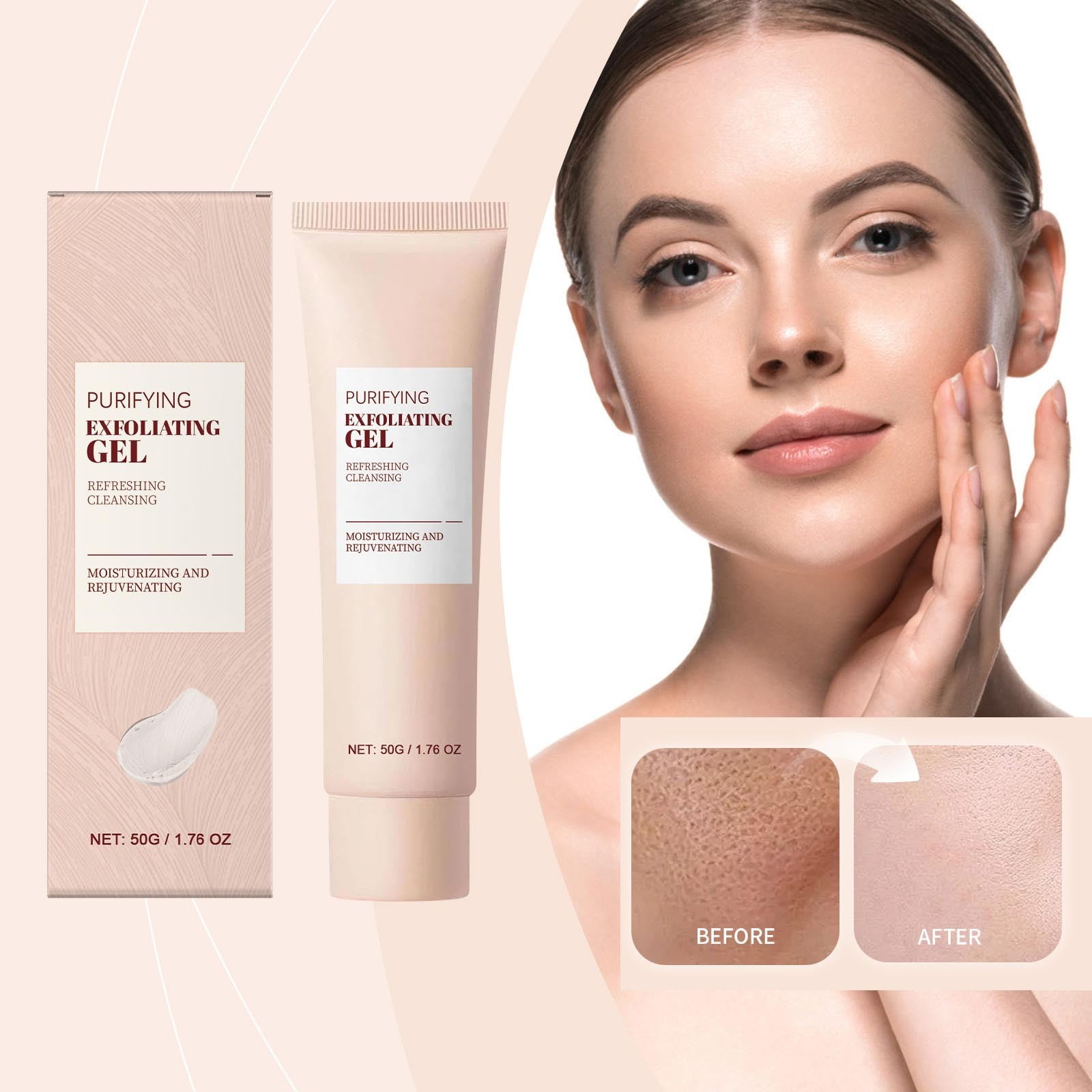 Purifying And Exfoliating Gel Refreshing And Oil Controlling Facial ...