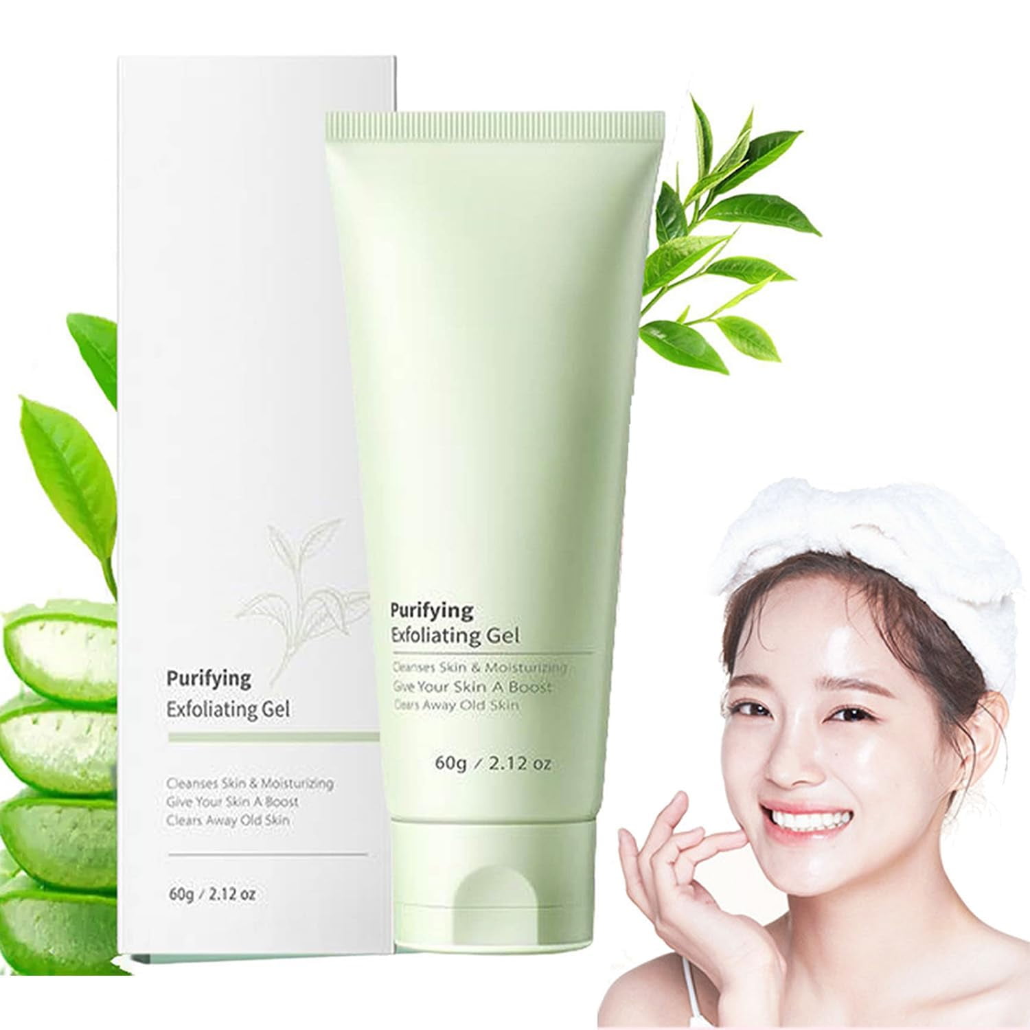 Purifying Exfoliating Gel,Green Tea Face Scrub Exfoliator, Facial ...