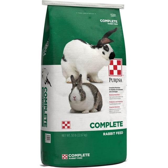 Purina 3004902-206 Complete Alfalfa 50 lbs. All Life Stages Rabbit Feed ...