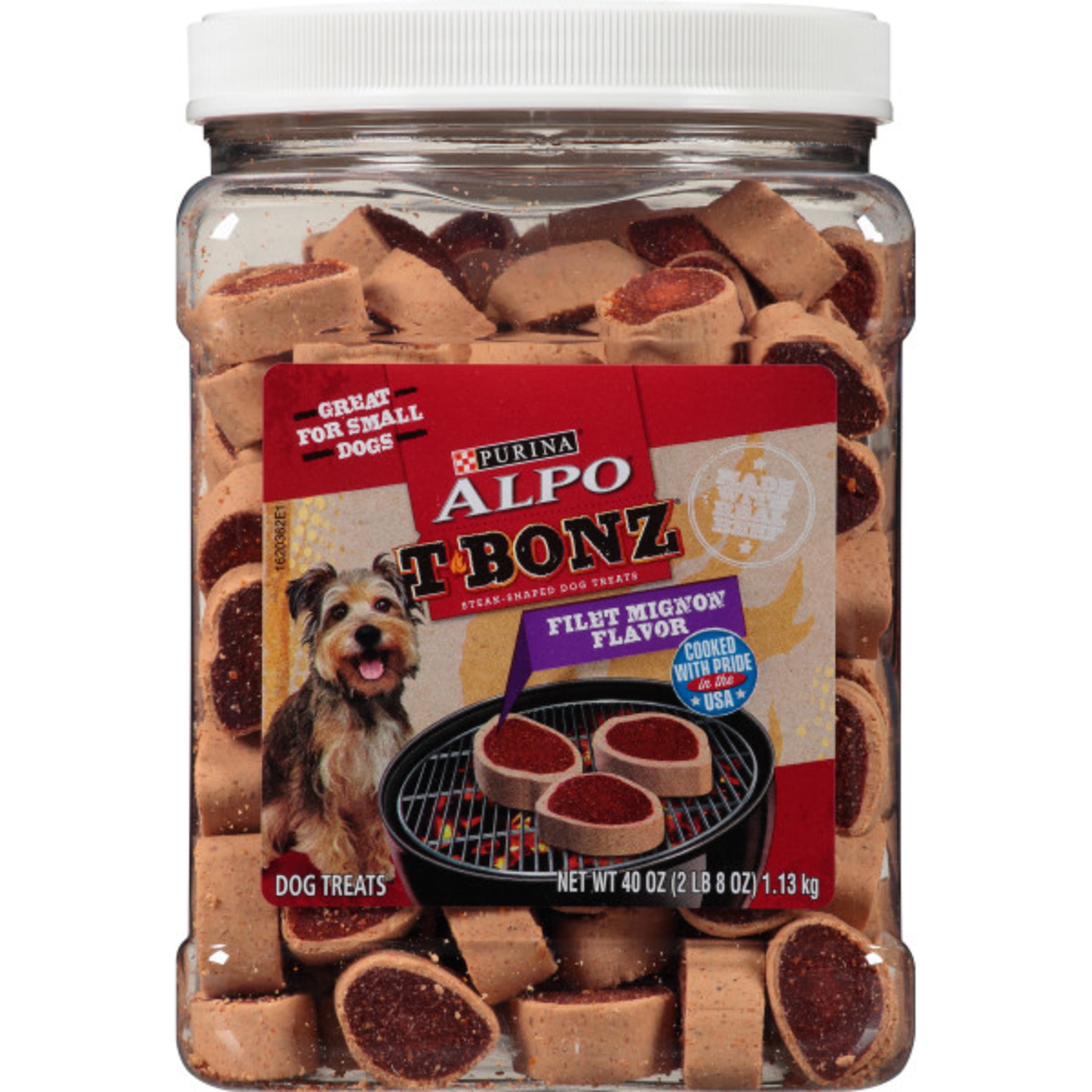 Purina ALPO T Bonz Filet Mignon Dog Treats, Meaty Pet Food Snacks for ...